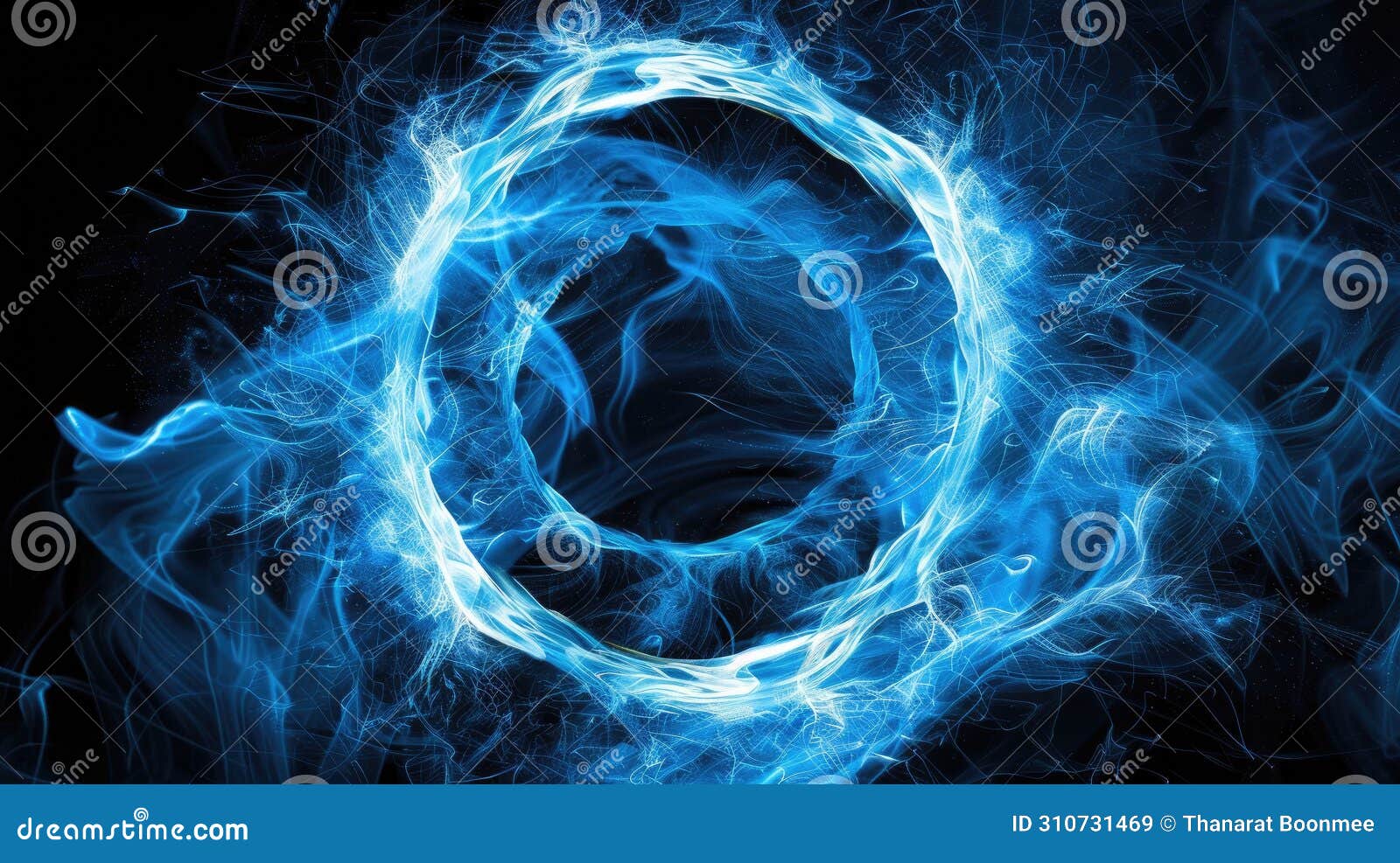 Enchanting and Magical Blue Fire Light Effect, Casting a Captivating ...