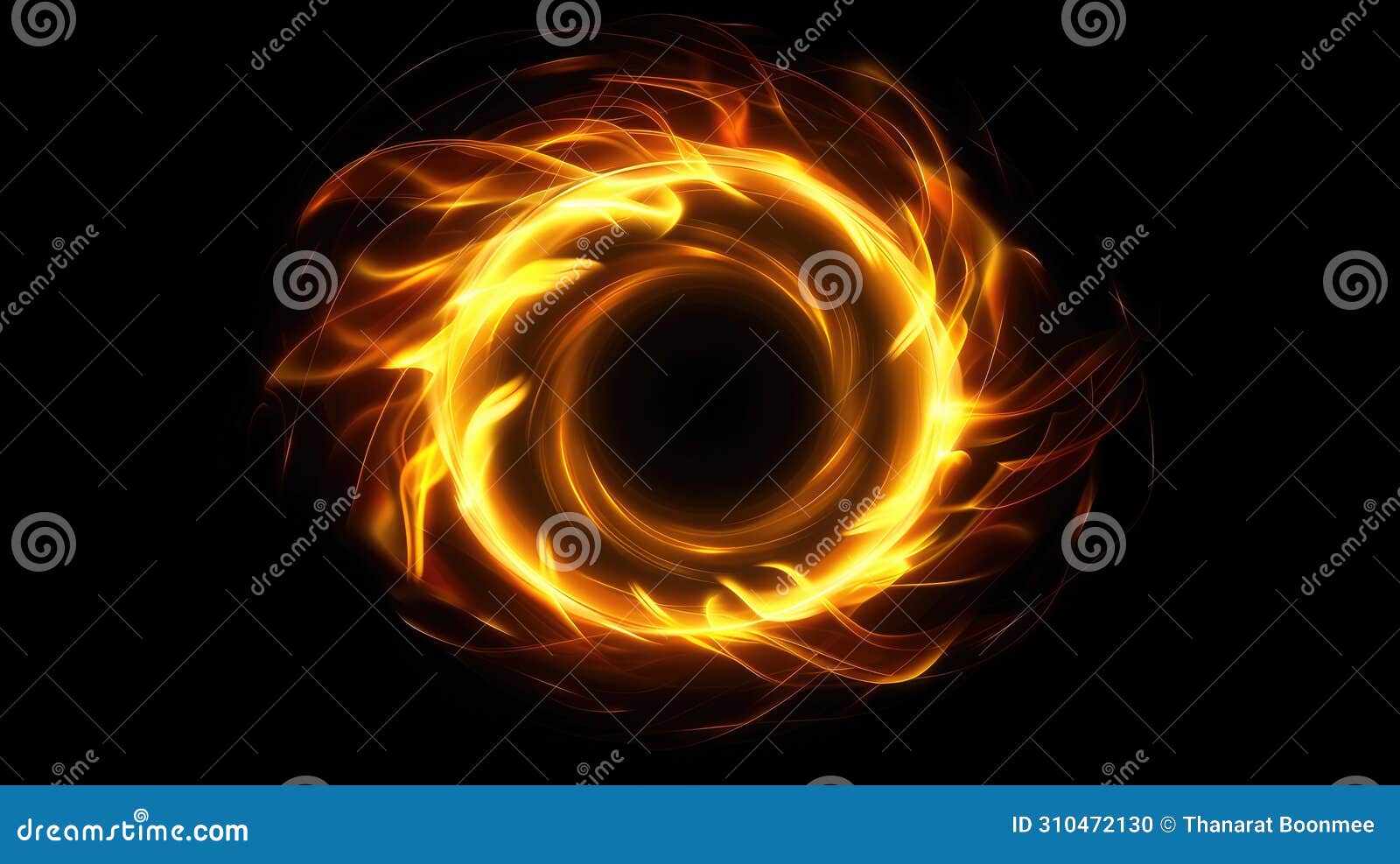 Enchanting Magical Yellow Fire Light Effect, Casting A Radiant And ...