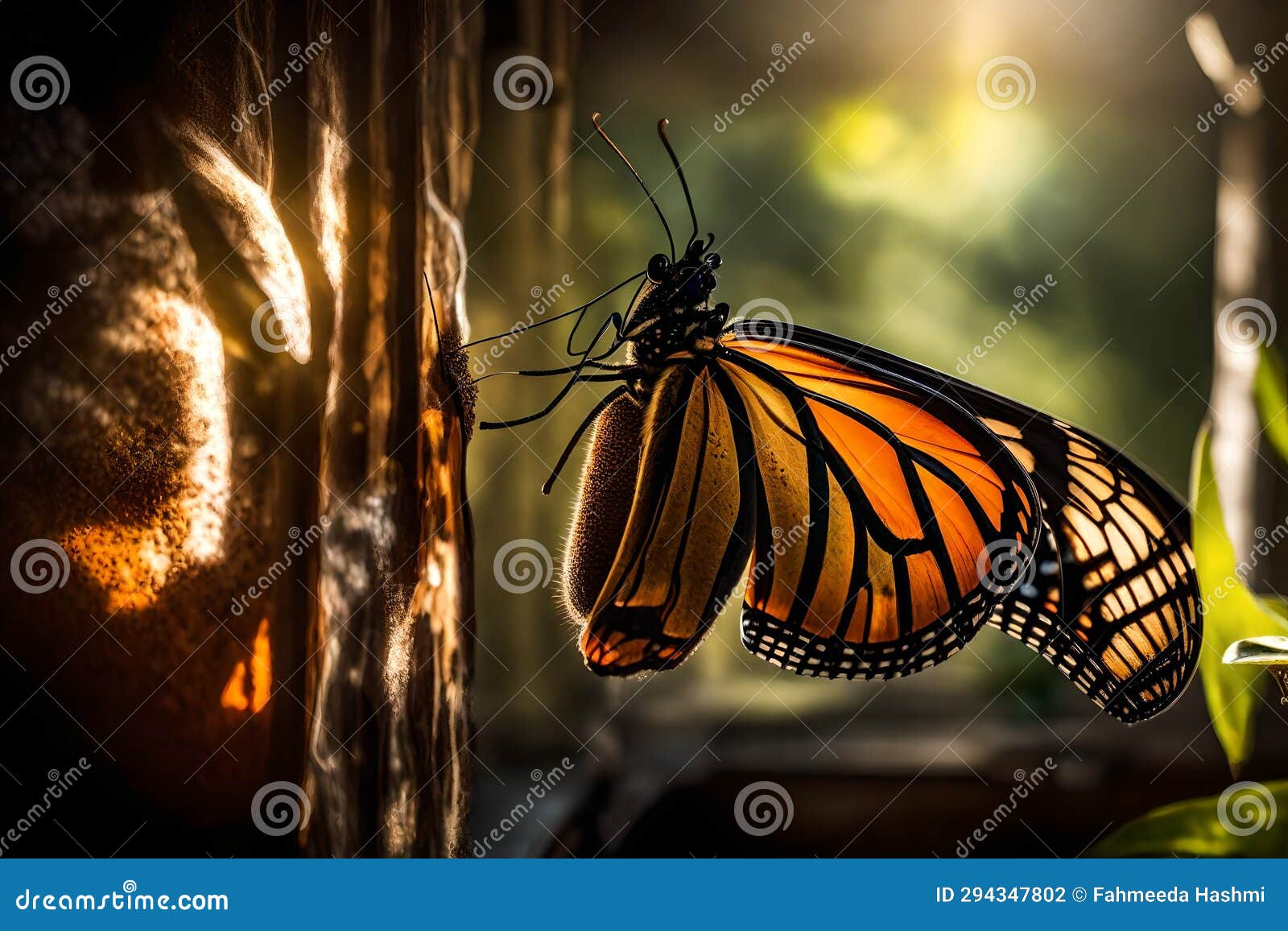 An Enchanting Monarch Butterfly Emerging From Its Chrysalis In A ...