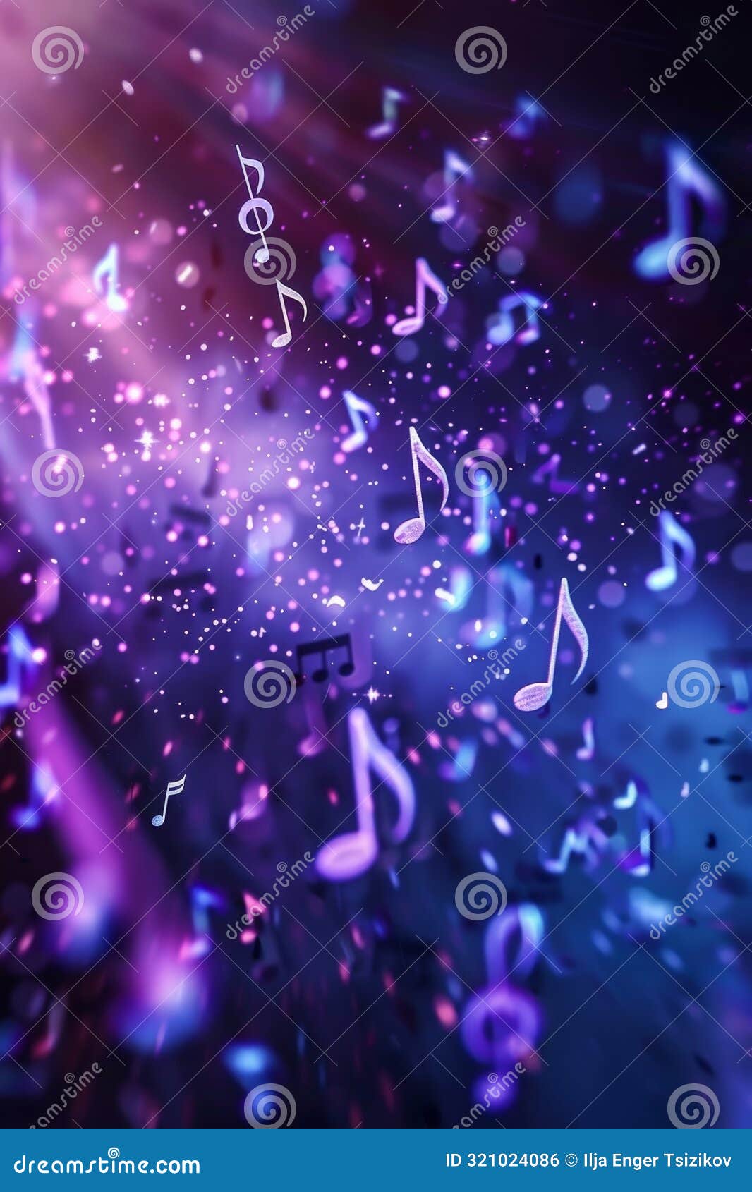 Enchanting Pastel Background with Musical Notes and Confetti for a ...