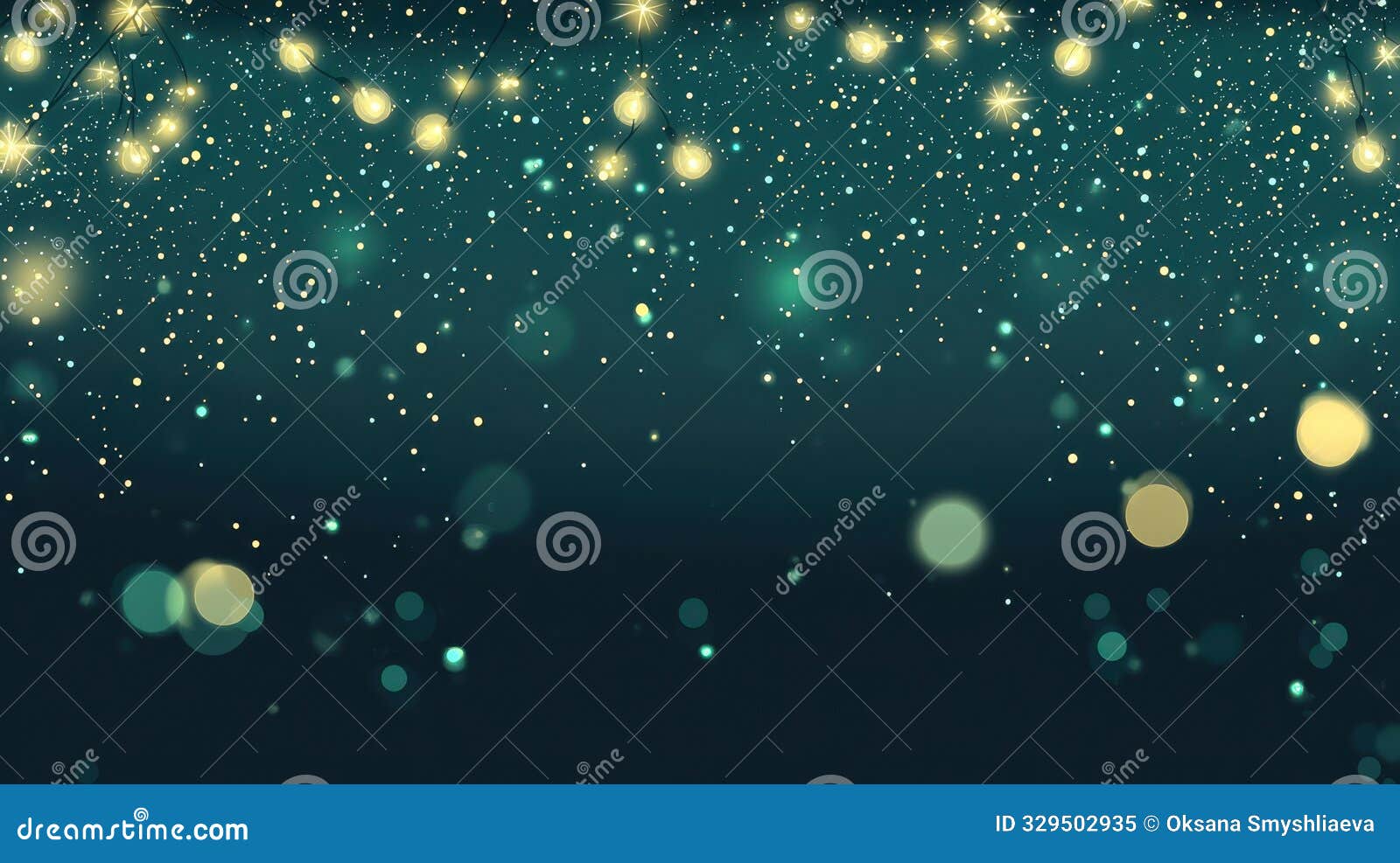 Enchanting Starry Night Sky with Hanging Lights Stock Image - Image of ...