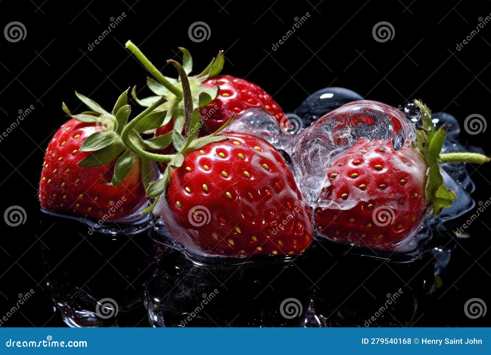 The Enchanting Strawberry: a Taste of Sunshine Stock Illustration ...