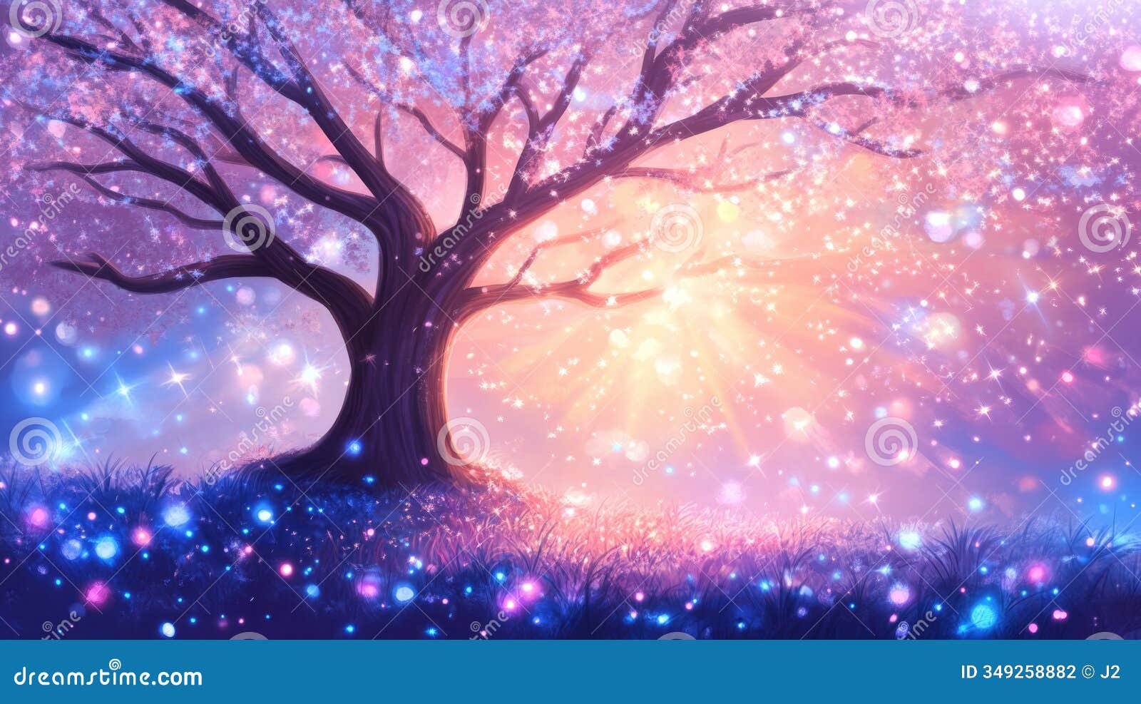 A Dreamy Night Scene Of A Star Filled Sky And A Faint Glow Of The Milky ...