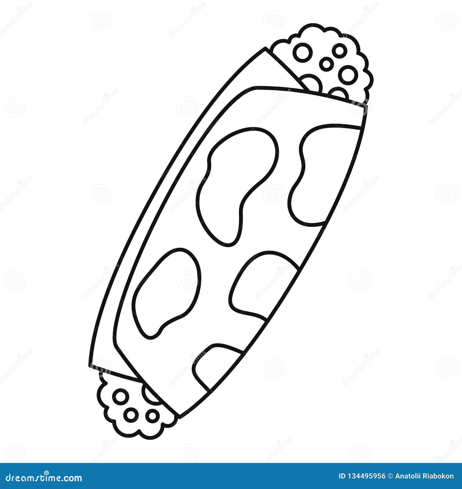Enchilada Food Icon, Outline Style Stock Vector - Illustration of corn ...