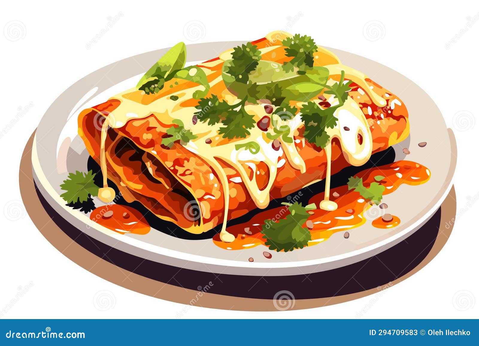 Enchiladas Vector Flat Minimalistic Isolated Vector Style Illustration ...