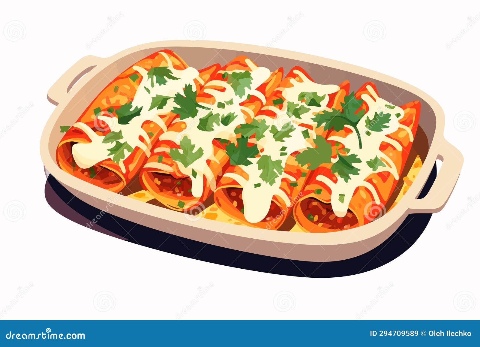 Enchiladas Vector Flat Minimalistic Isolated Vector Style Illustration ...