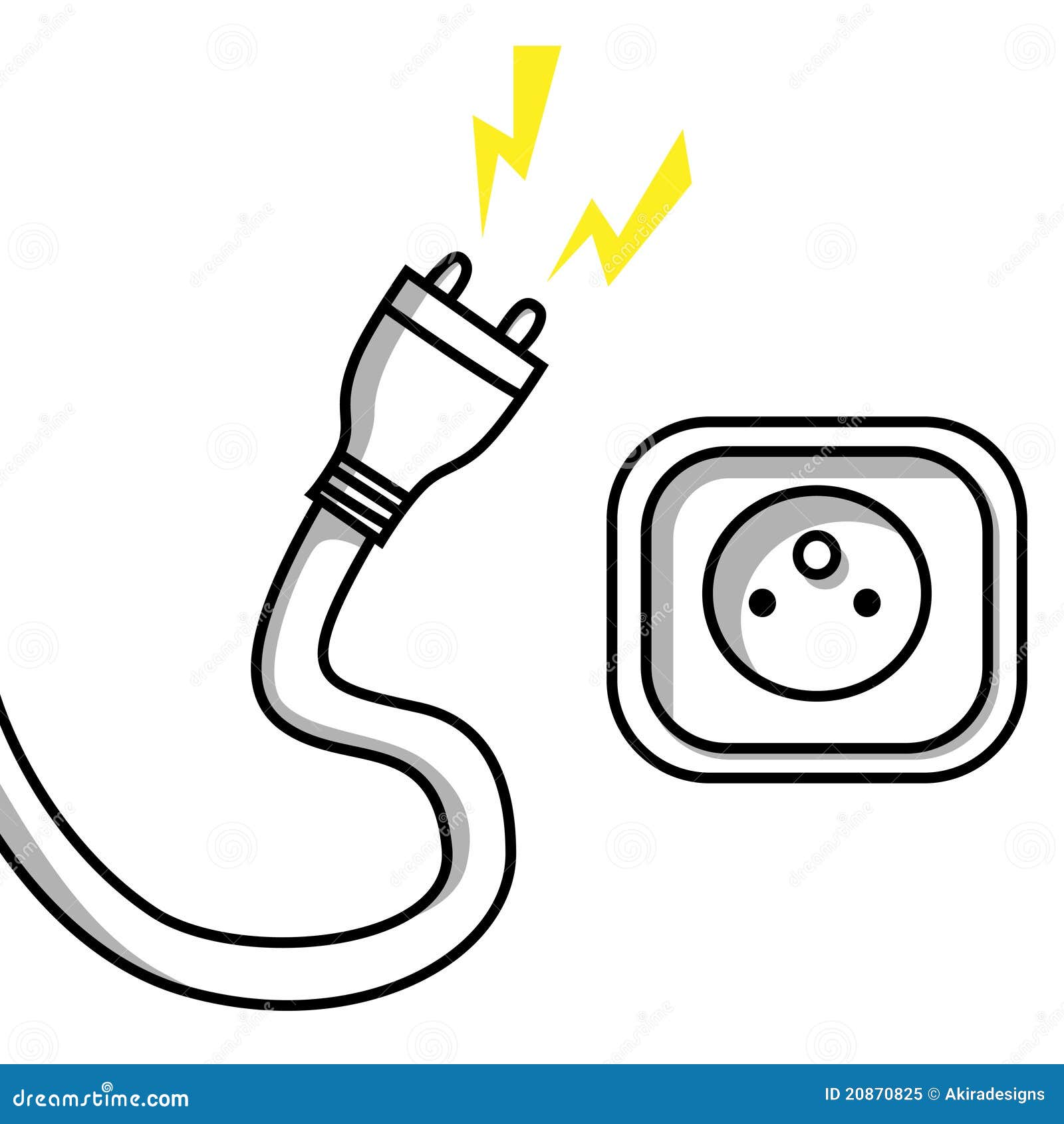 Enchufe y socket ilustración del vector. Ilustración de fuente - 20870825
