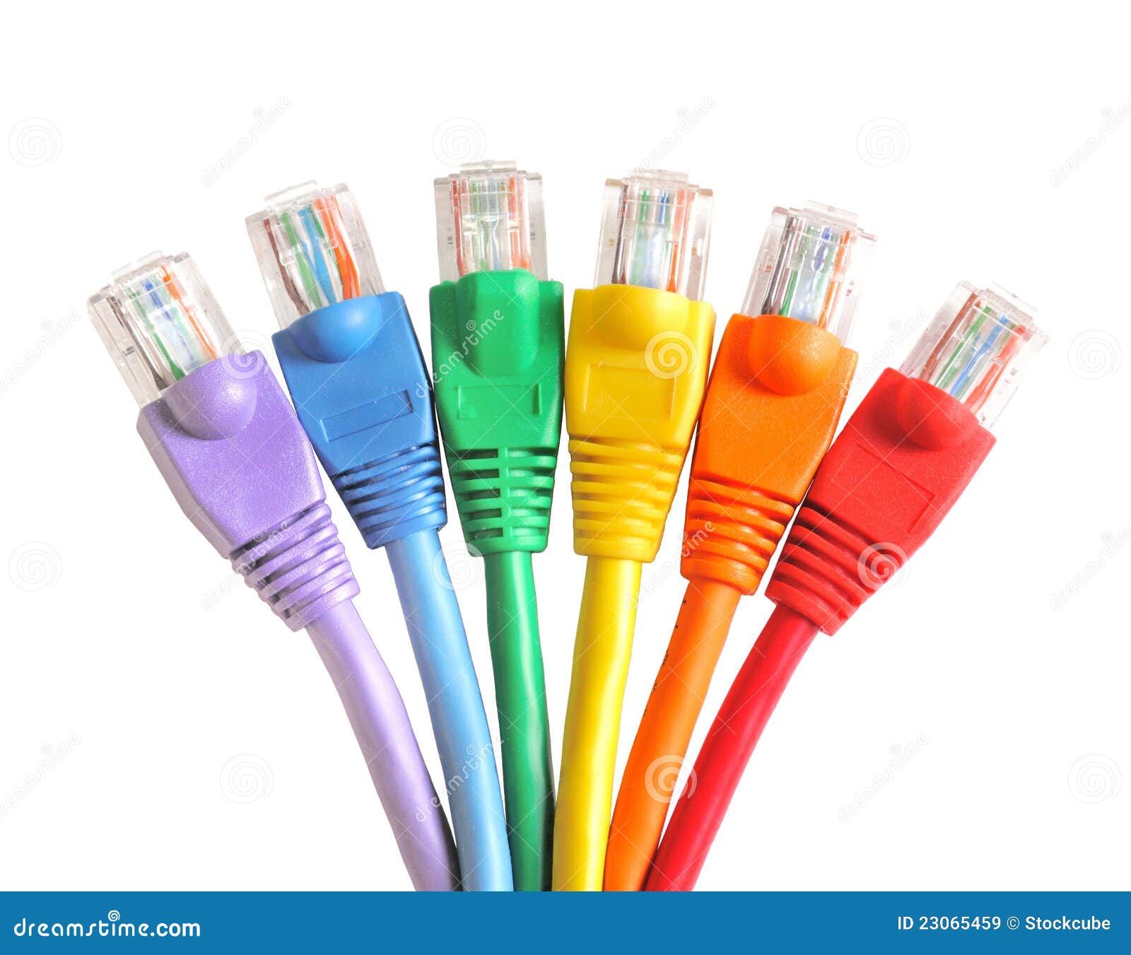 Enchufes De La Red Del Arco Iris Imagen de archivo - Imagen de recorte ...