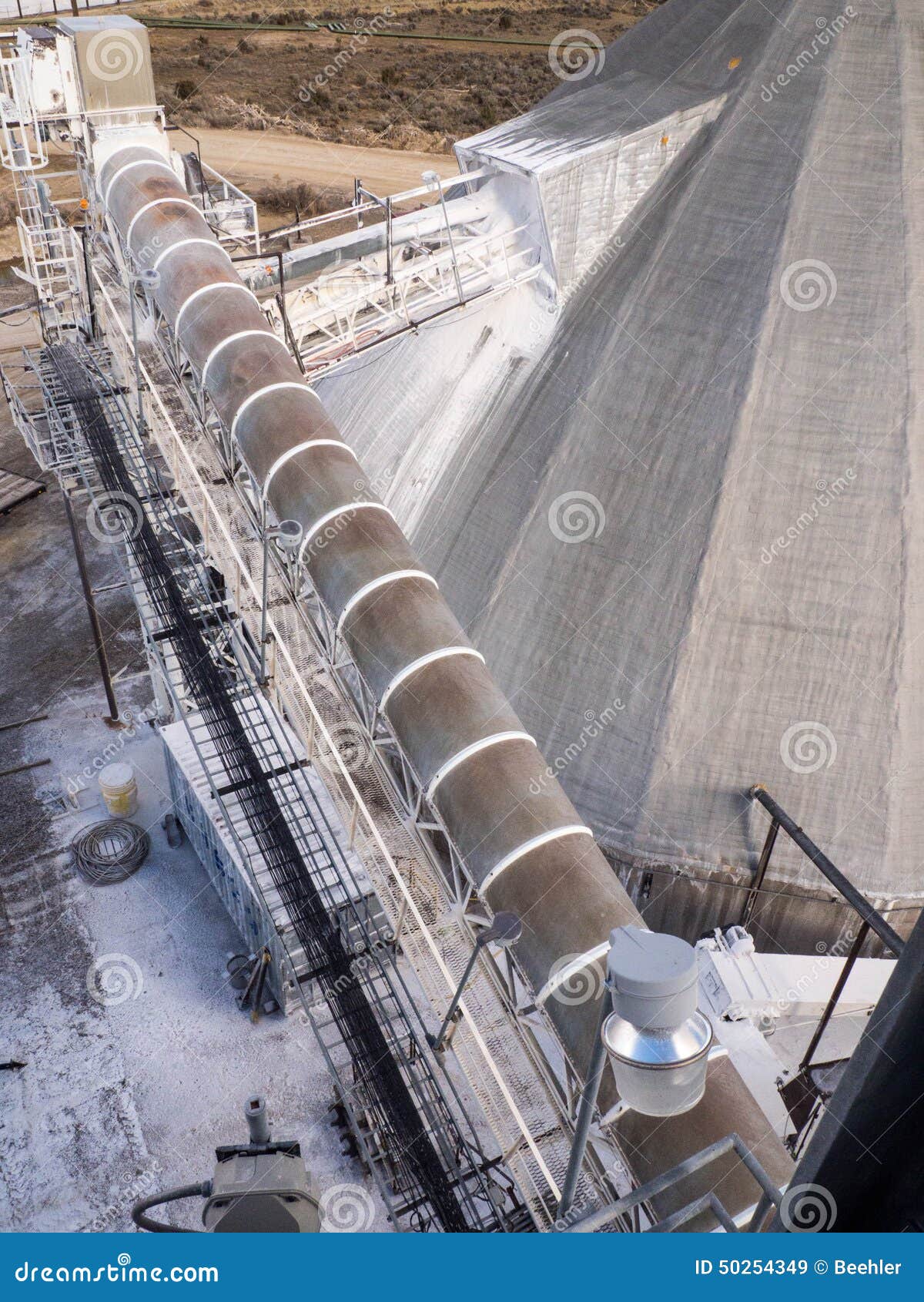Enclosed Conveyor from Above Stock Image - Image of cover, dome: 50254349