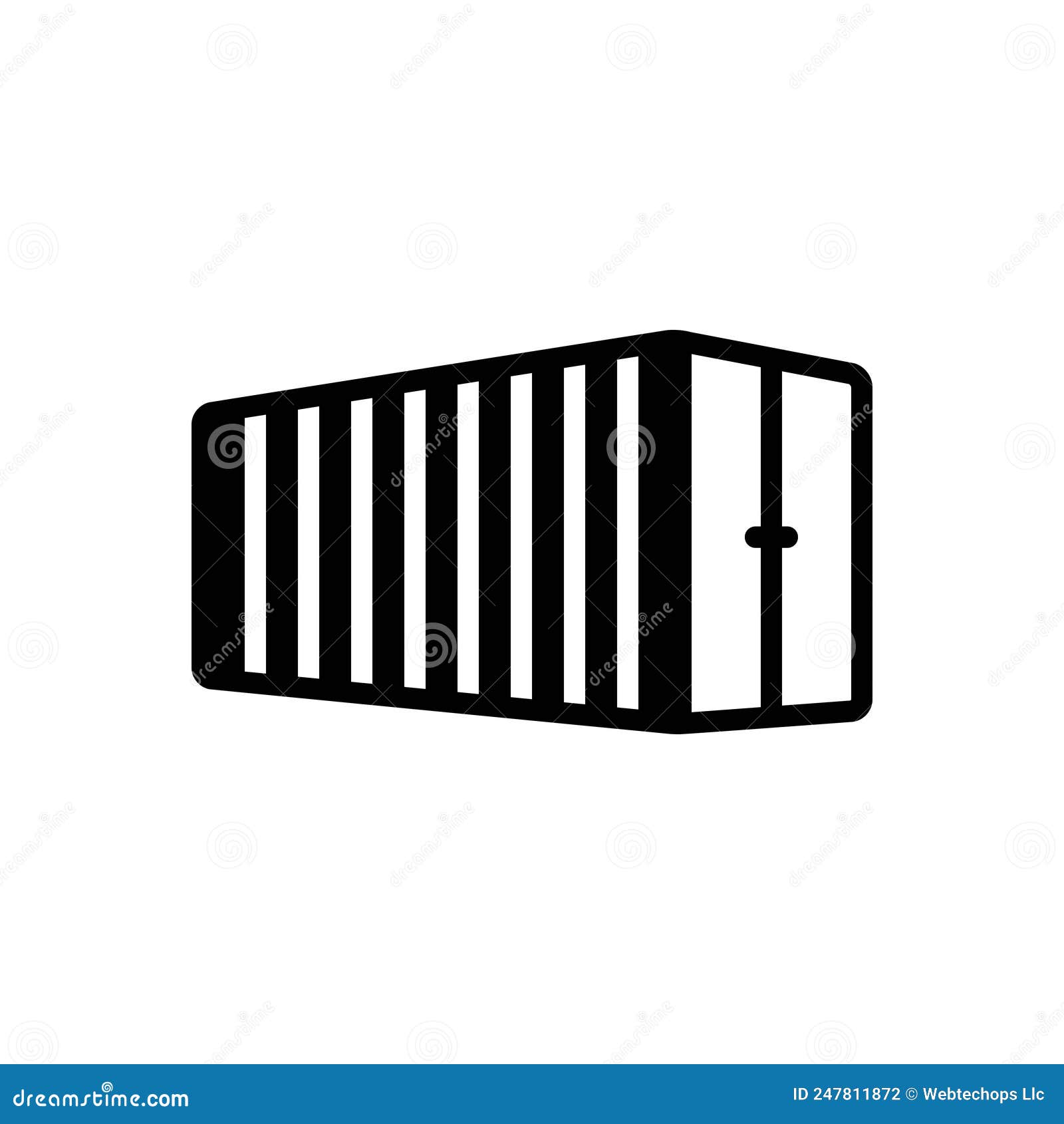 Black Solid Icon for Enclosed, Boxed and Cargo Stock Vector ...