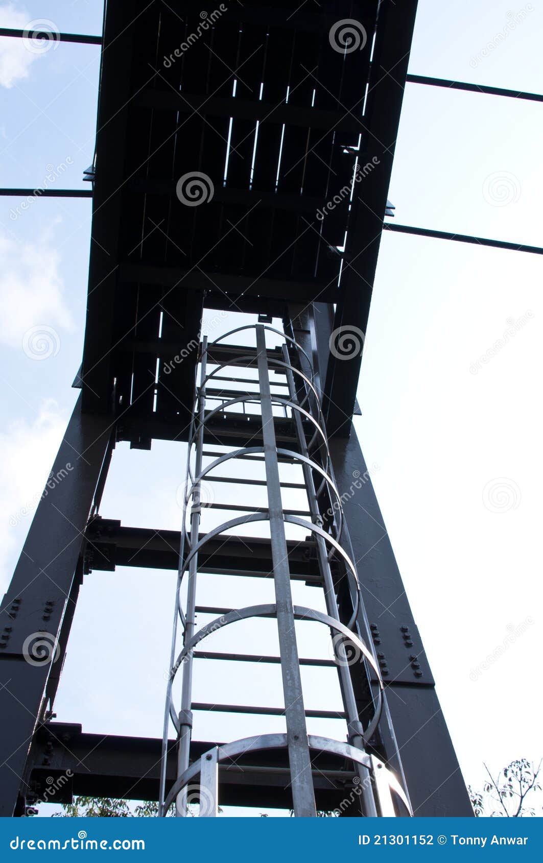 Enclosed Ladder stock photo. Image of steel, structure - 21301152