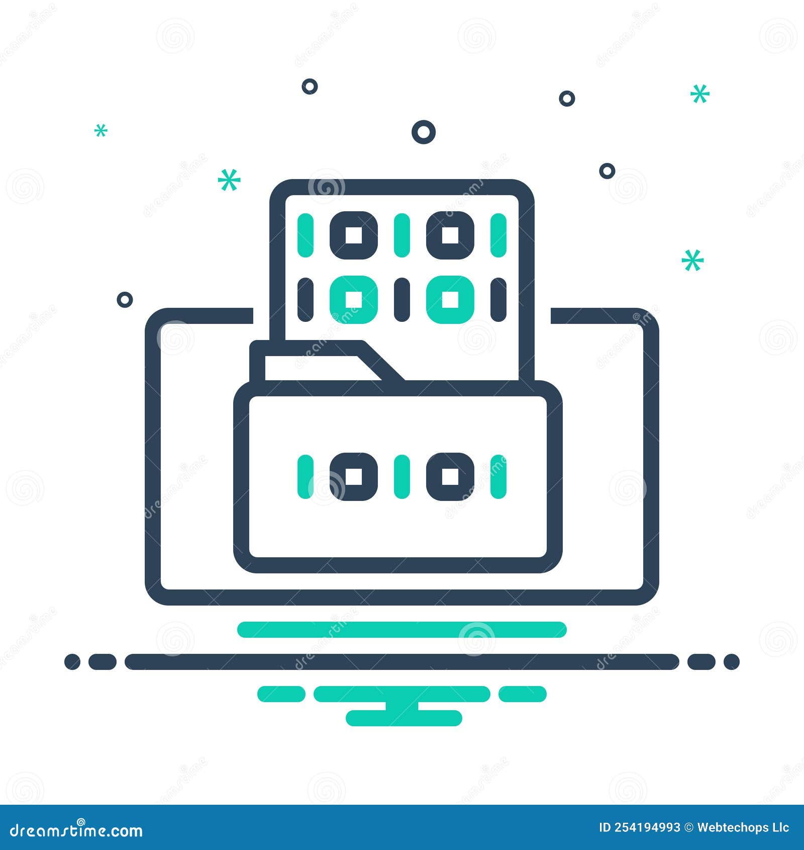 Mix Icon For Encoding Binary And Bits Stock Vector Illustration Of Algorithm Symbol 254194993