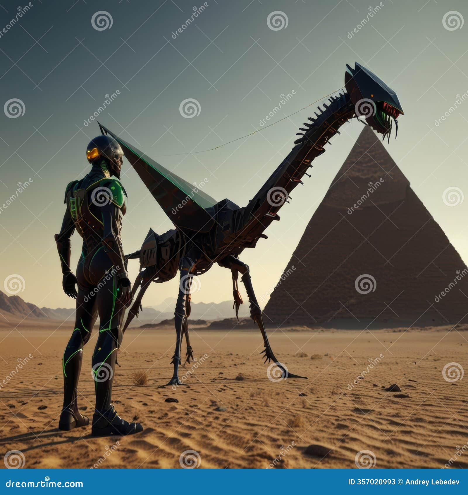 Encounter with the Insectoid Alien Civilizatio Stock Image - Image of ...