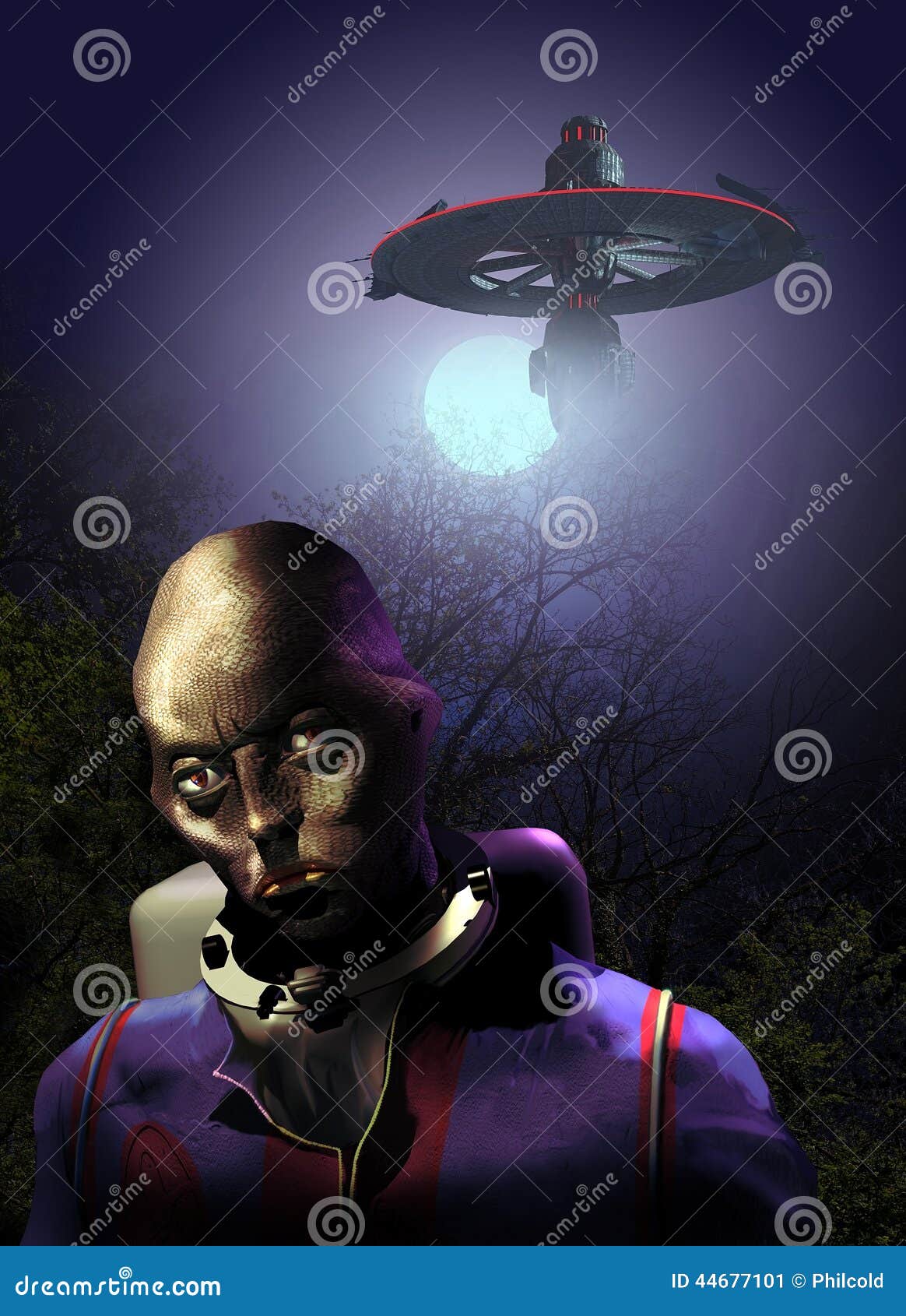Encounters of the Third Kind Stock Illustration - Illustration of ...
