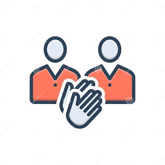 Color Illustration Icon for Encourage, Appreciate and Clapping Stock ...