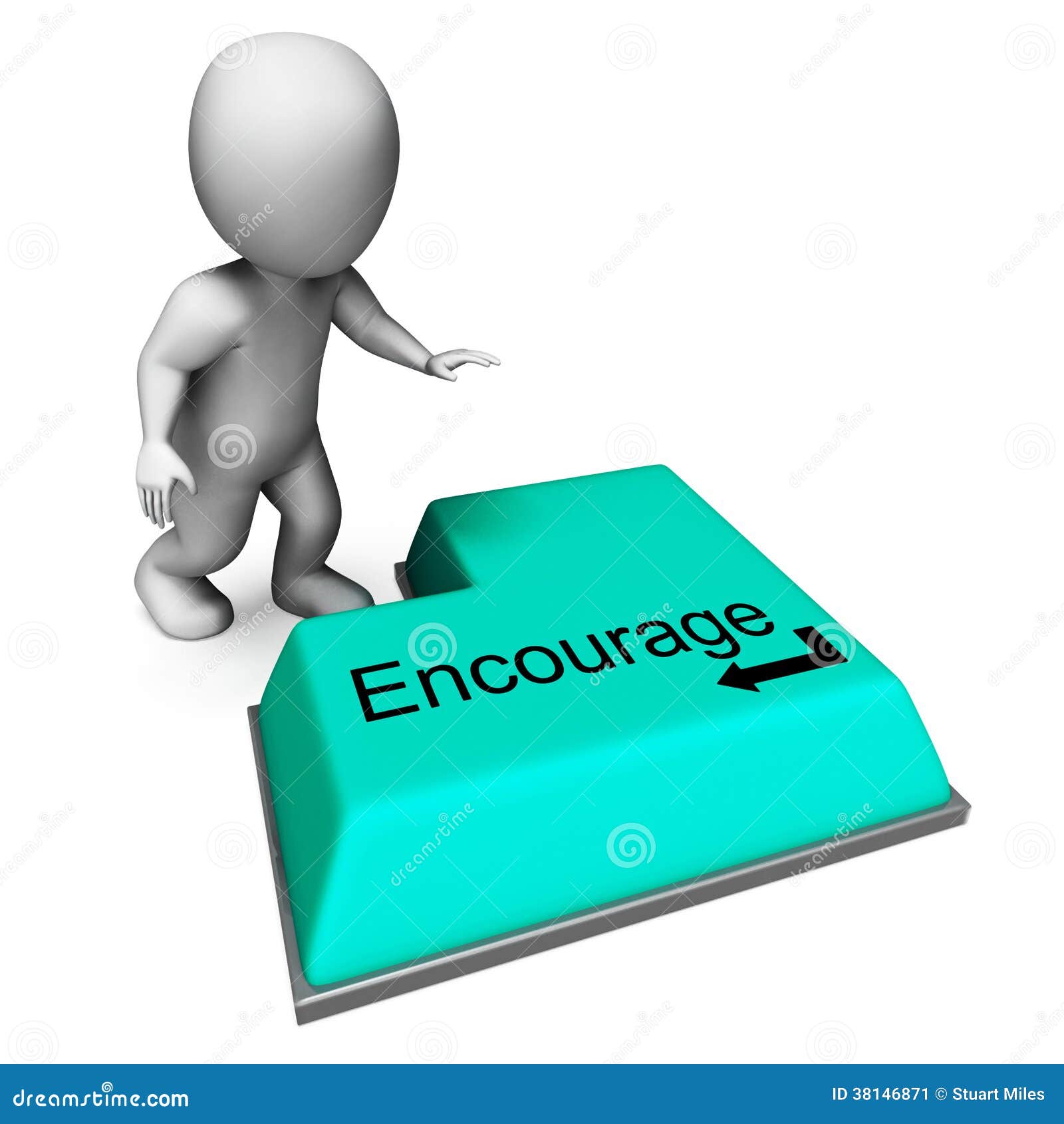 Encourage Key Shows Inspiring Motivation and Reassurance Stock ...