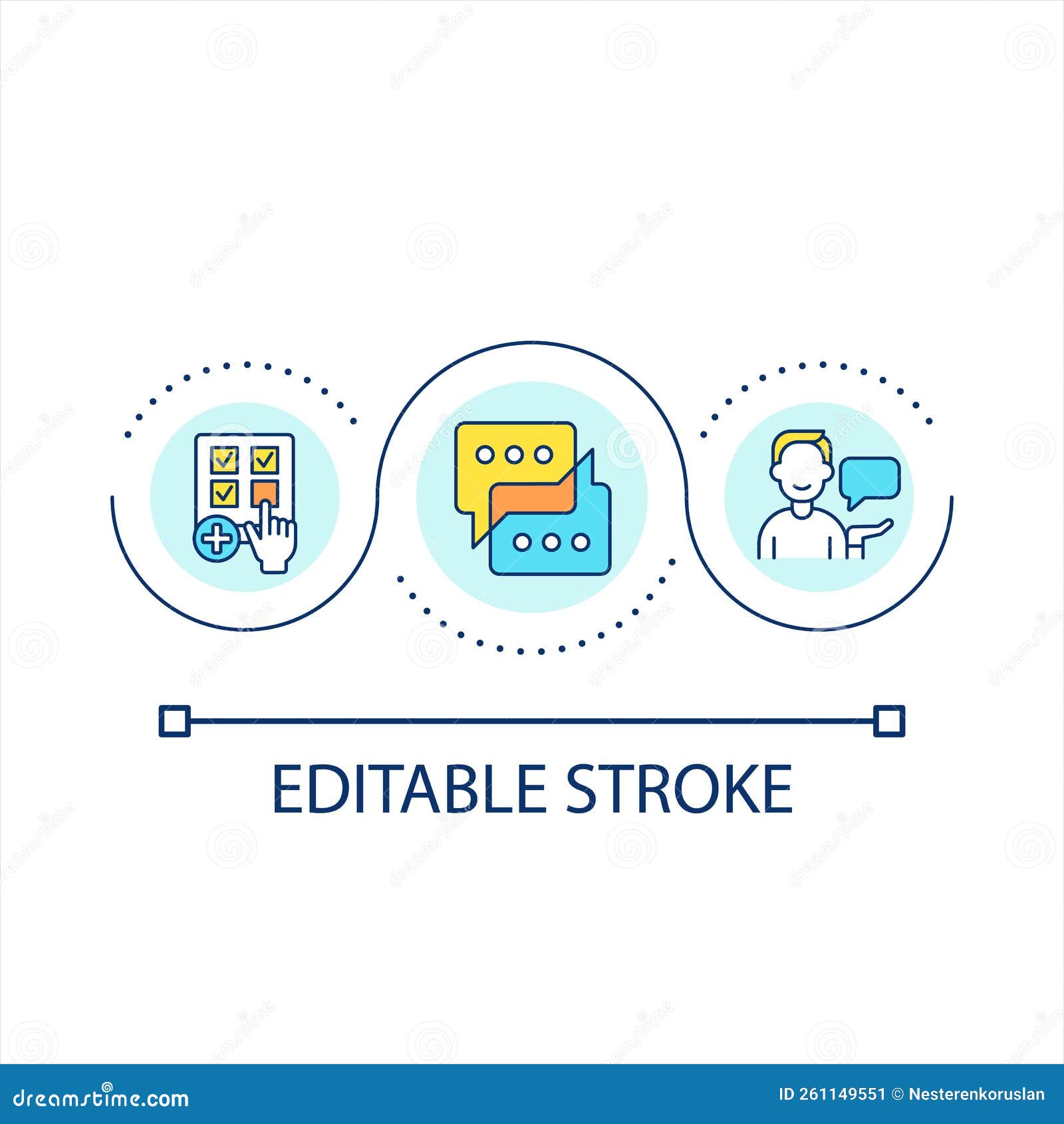 Encourage Participation Loop Concept Icon Stock Vector - Illustration ...