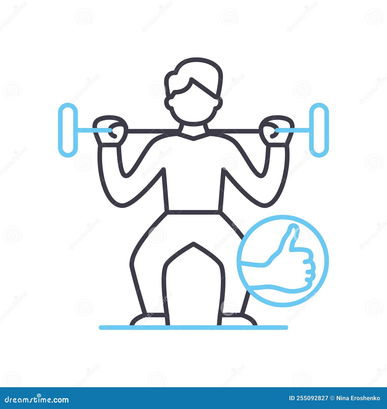 Encourage Training Line Icon, Outline Symbol, Vector Illustration ...