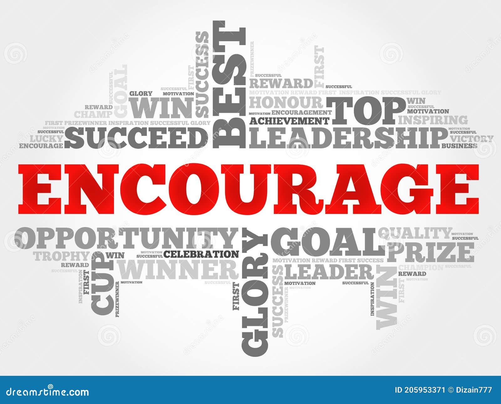 Encourage word cloud stock illustration. Illustration of tagcloud ...