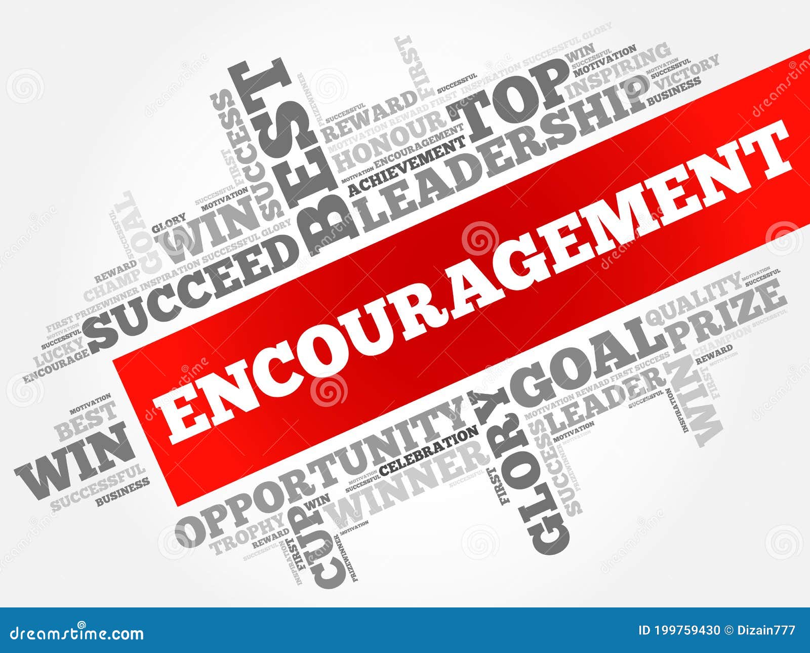 Encouragement word cloud stock illustration. Illustration of coaching ...