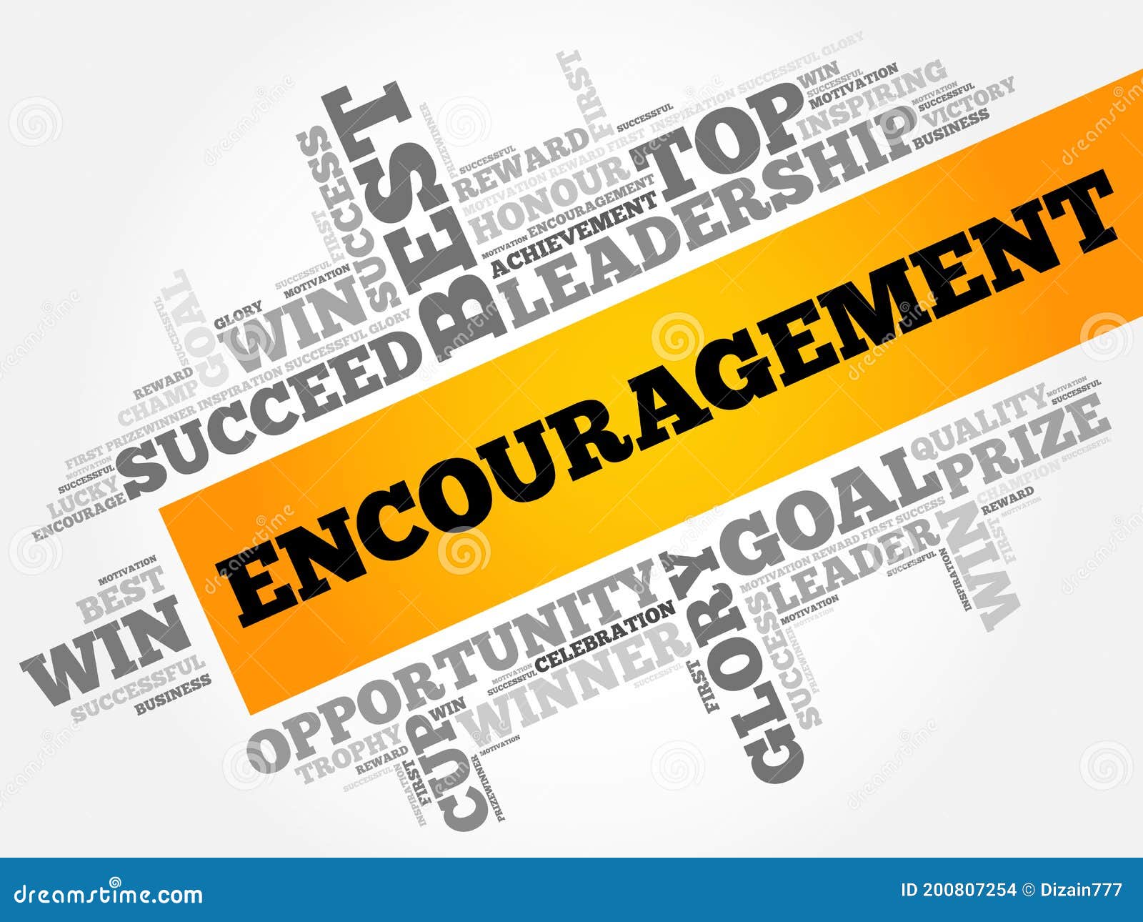 Encouragement word cloud stock illustration. Illustration of concept ...