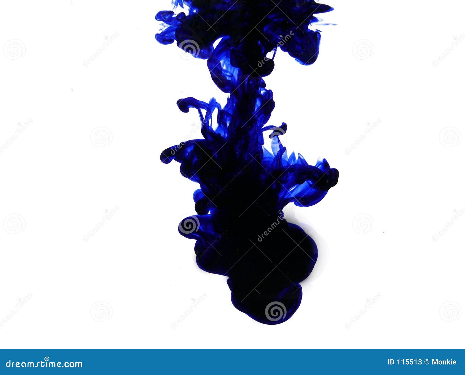 Encre bleue image stock. Image of doux, encre, couleur - 115513