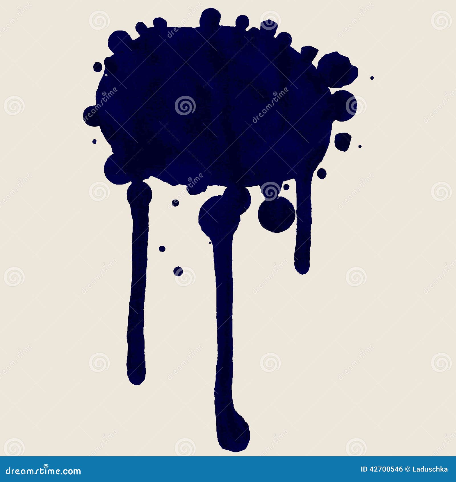Encre bleue de tache illustration de vecteur. Illustration du ...