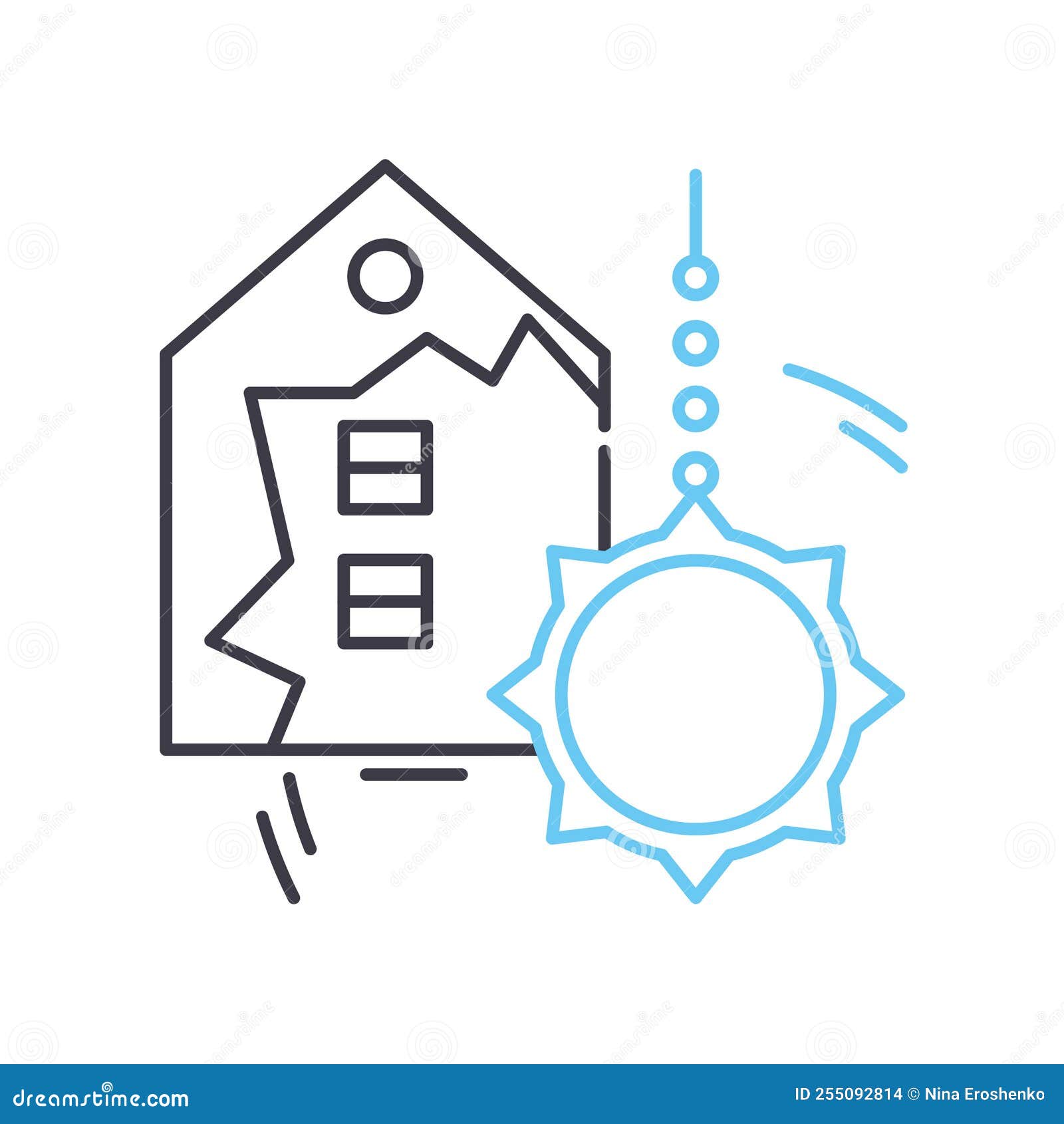 Encroachment Line Icon, Outline Symbol, Vector Illustration, Concept ...