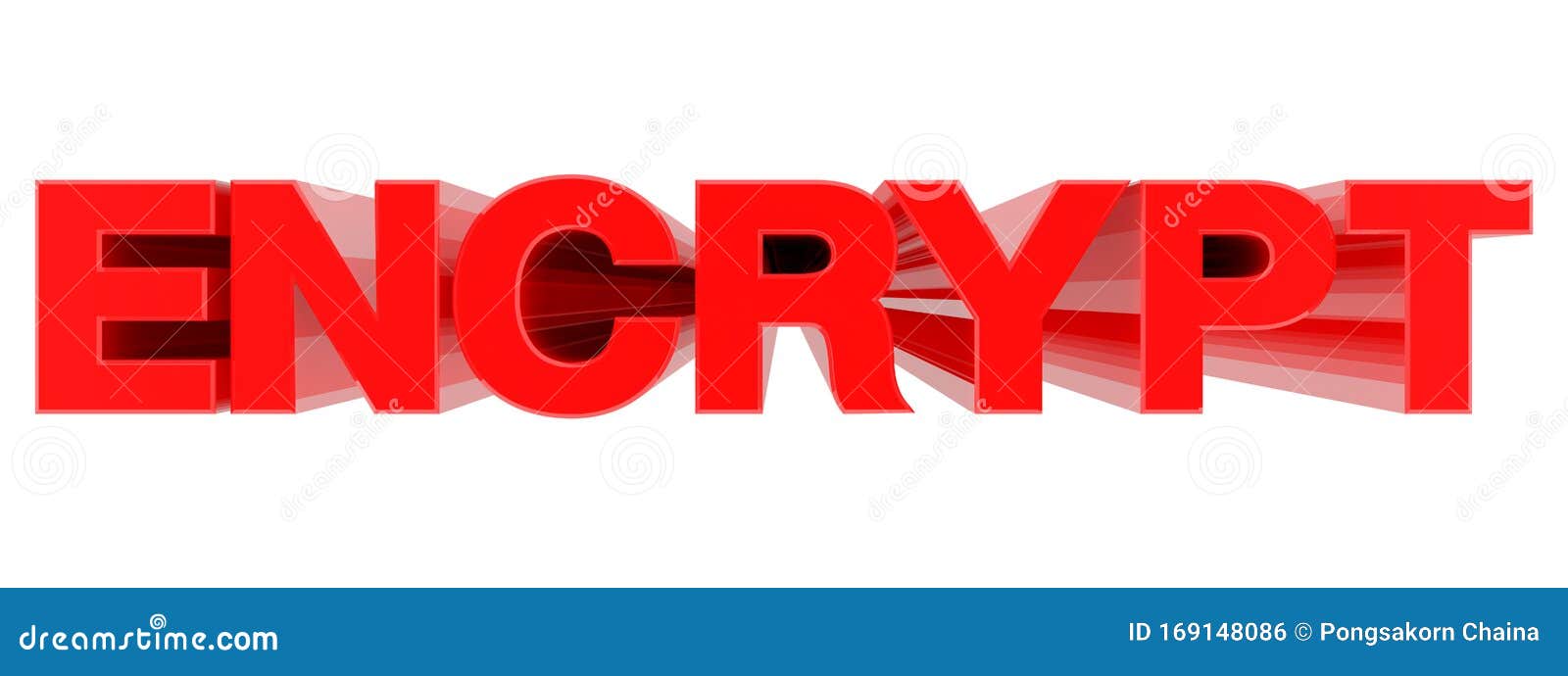 ENCRYPT Word on White Background 3d Rendering Stock Illustration ...