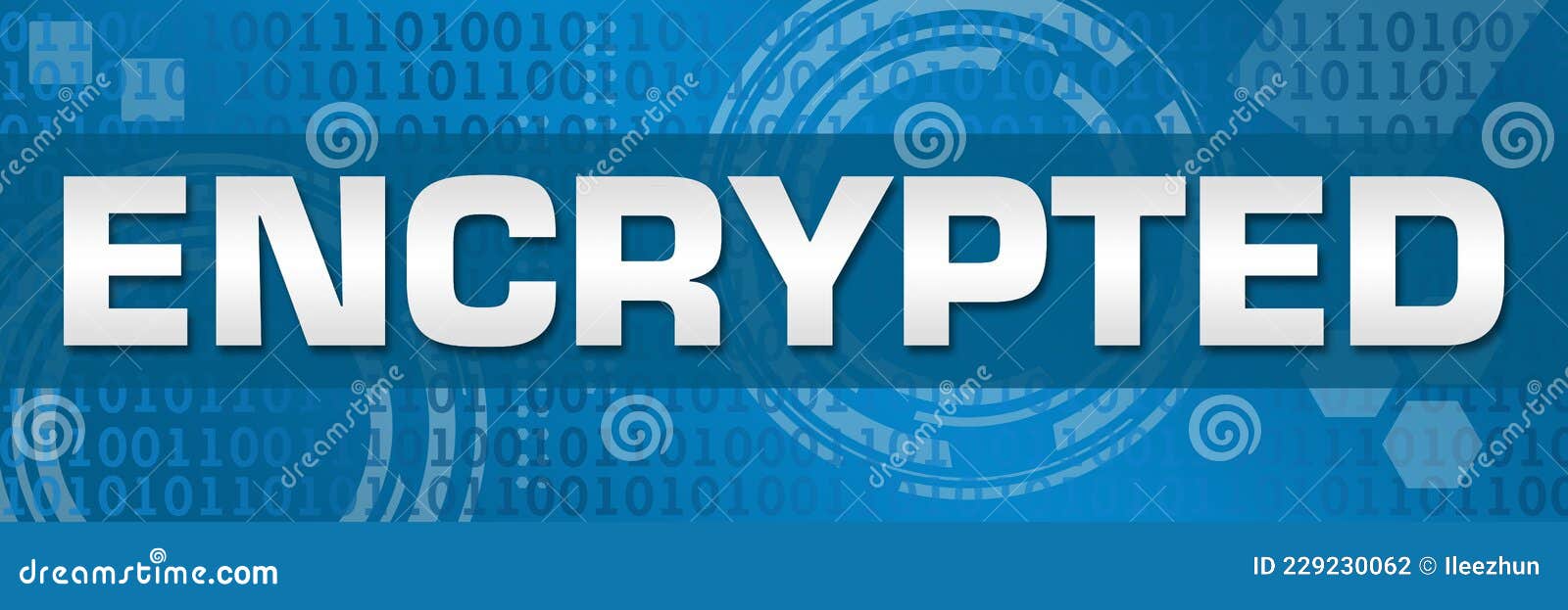 Encrypted Blue Technology Binary Background Stock Illustration ...
