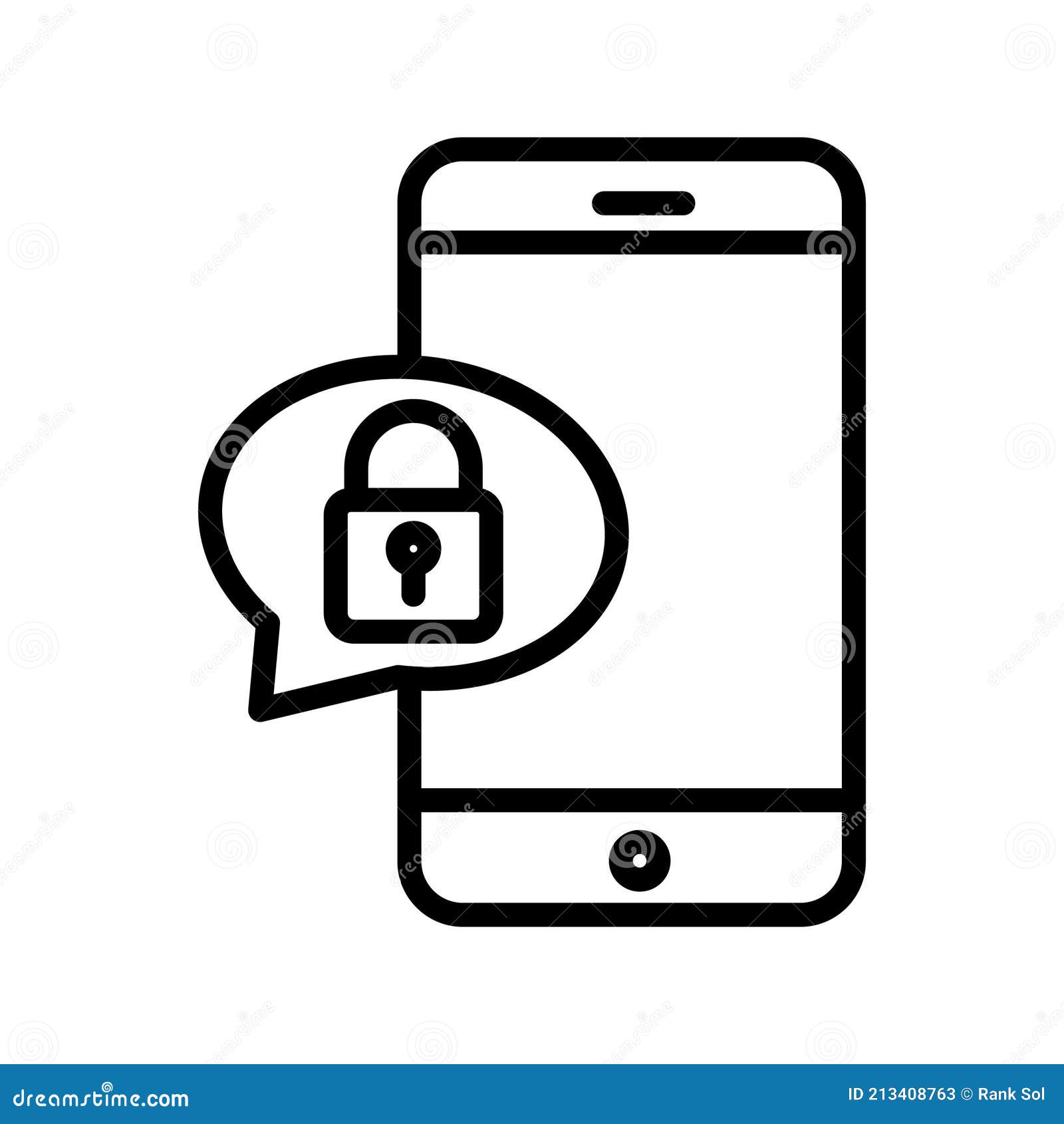 Encrypted Chat Isolated Vector Icon Which Can Easily Modify or Edit ...