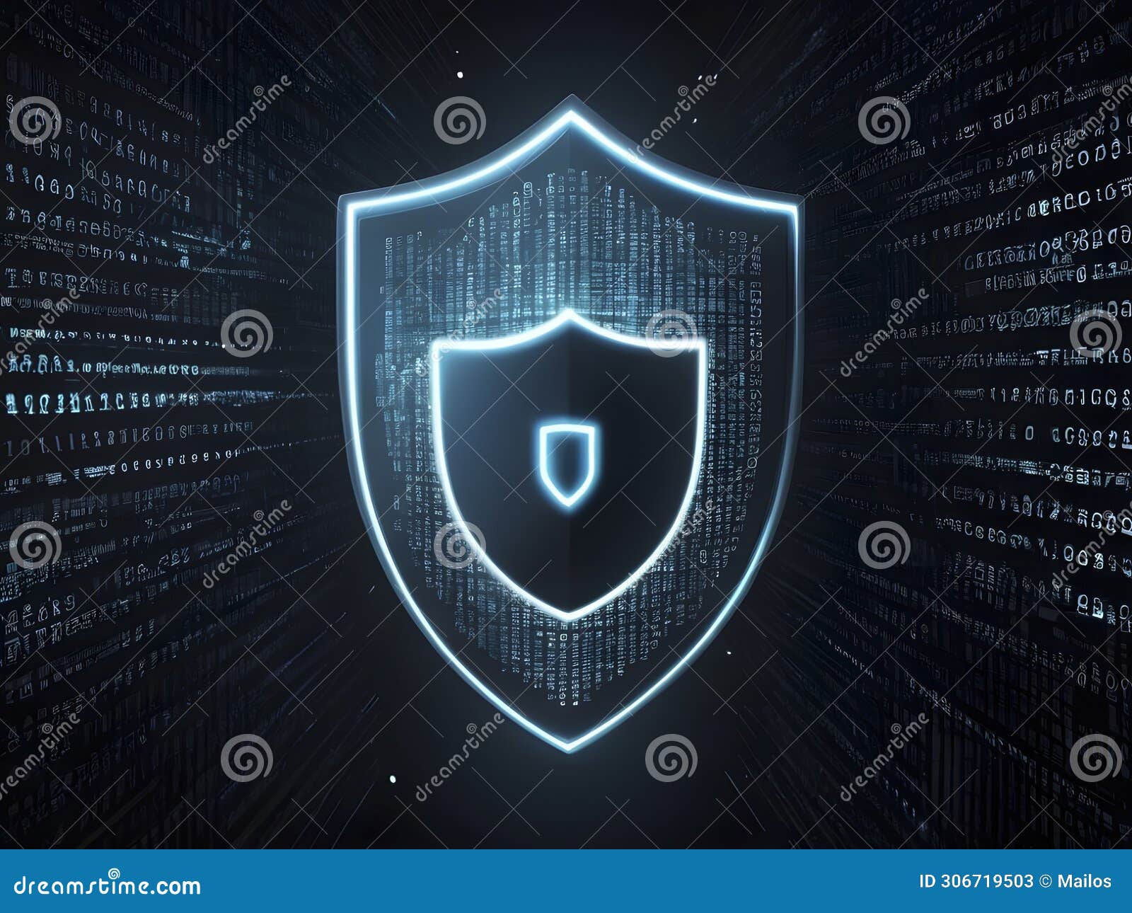 Encrypted Defense. a Shield Crafted from the Language of Code Stock ...