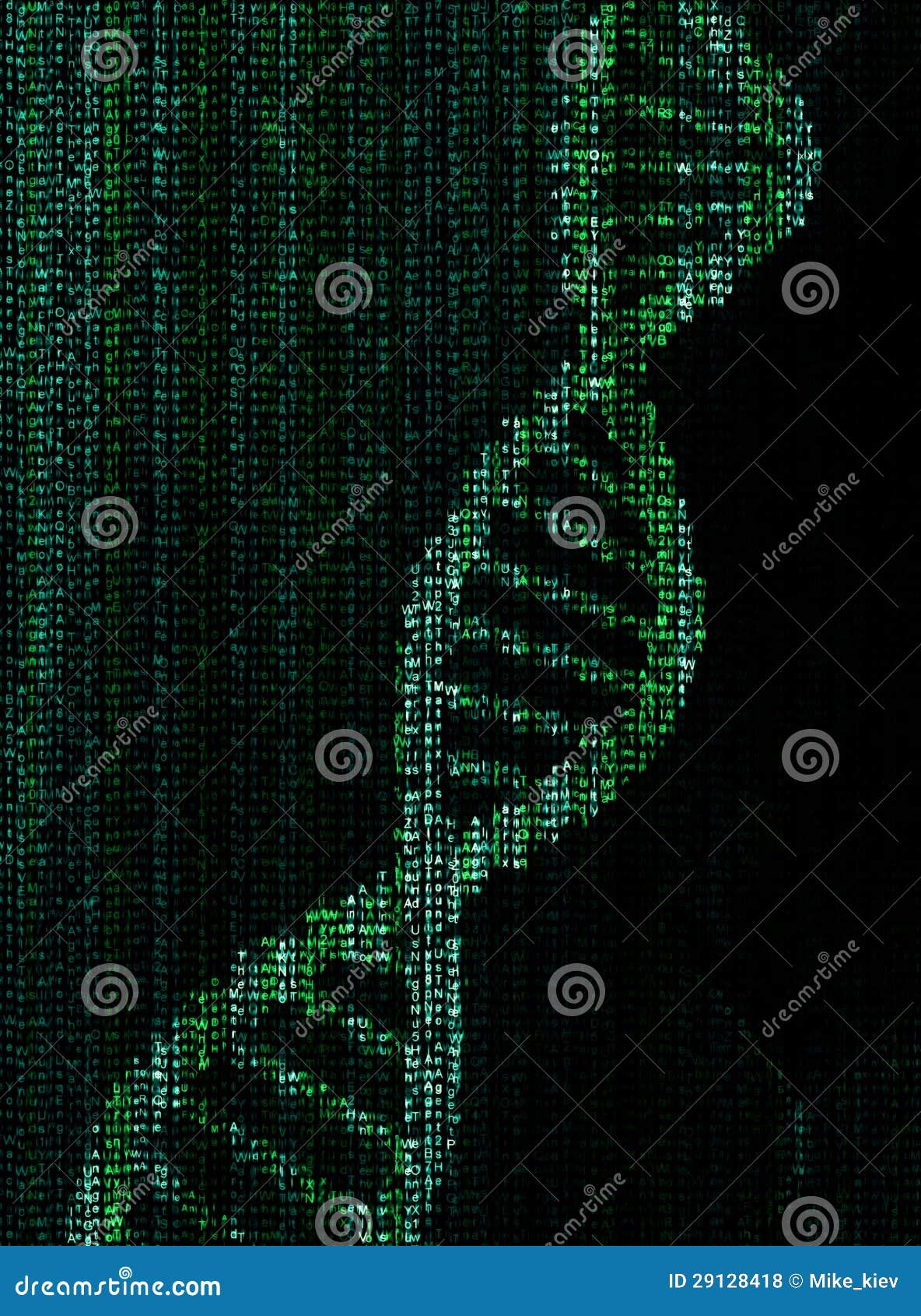 Encrypted dna molecule stock illustration. Illustration of links - 29128418