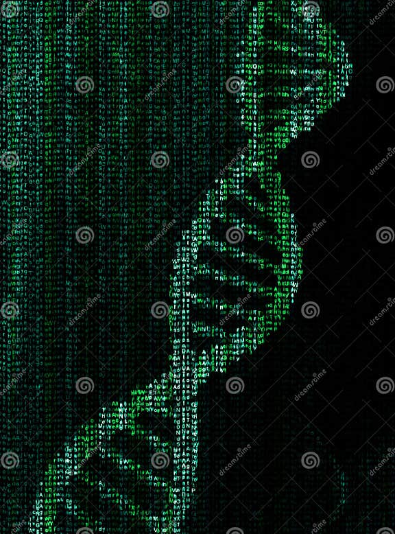 Encrypted dna molecule stock illustration. Illustration of links - 29128418