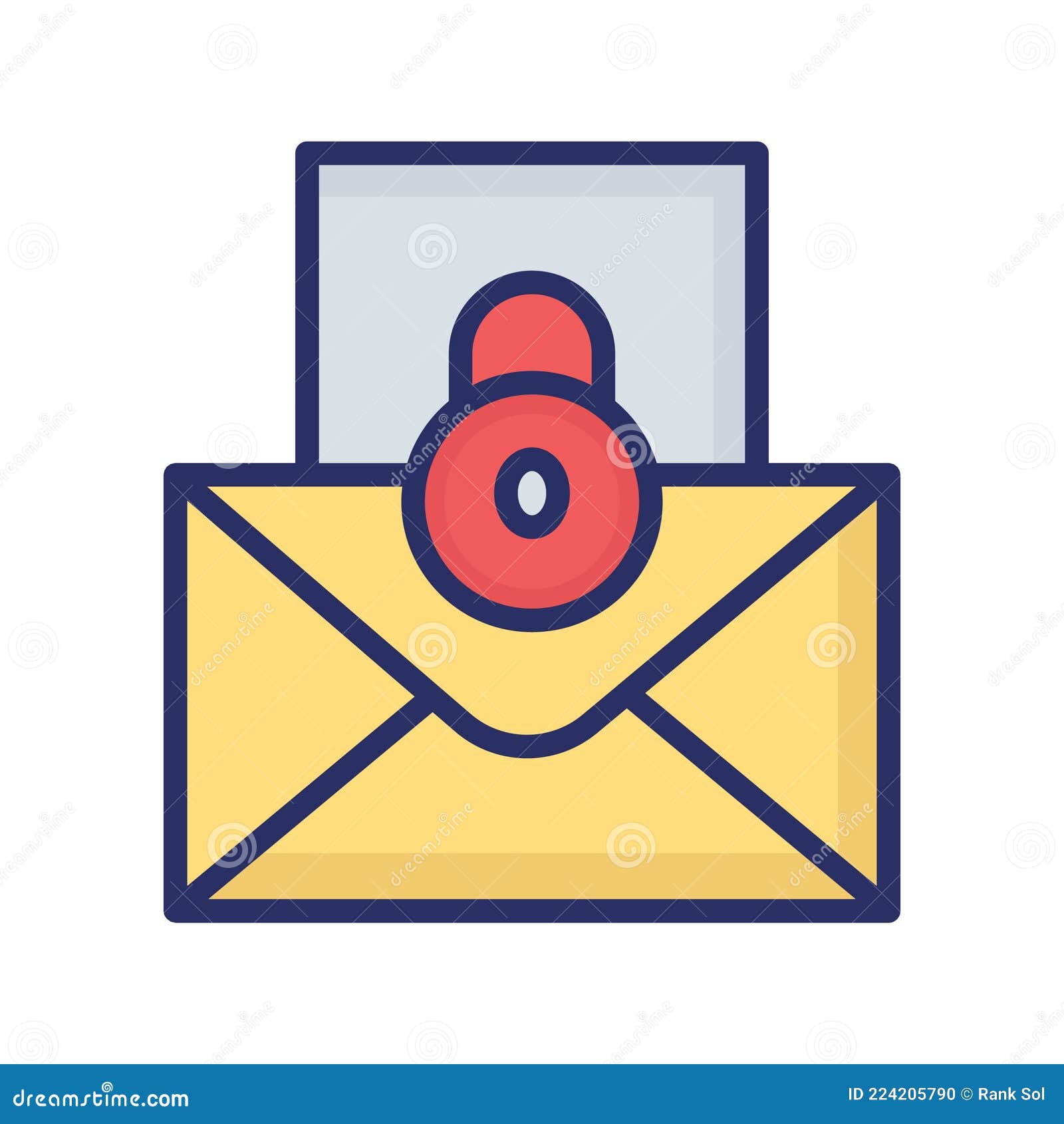 Encrypted Email Icon Which Can Easily Modify or Edit Stock Vector ...