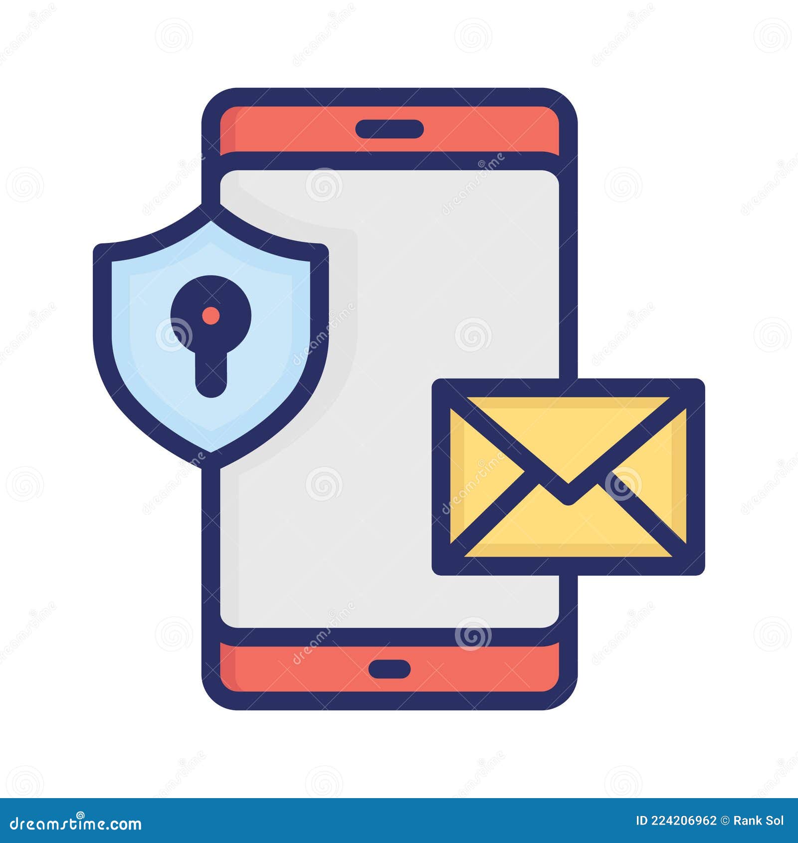 Encrypted Email Icon Which Can Easily Modify or Edit Stock Vector ...