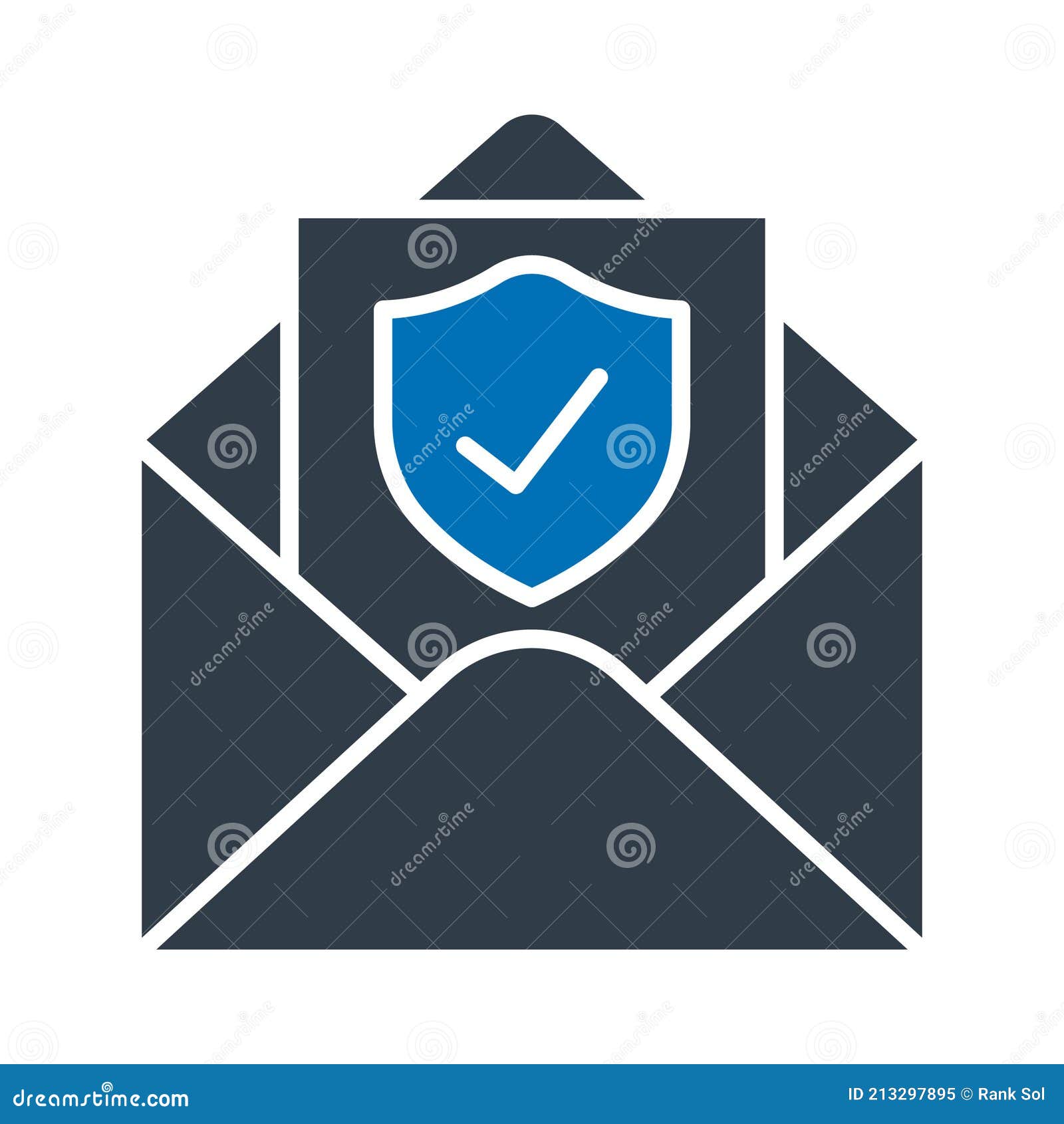 Encrypted Email Isolated Vector Icon Which Can Easily Modify or Edit ...