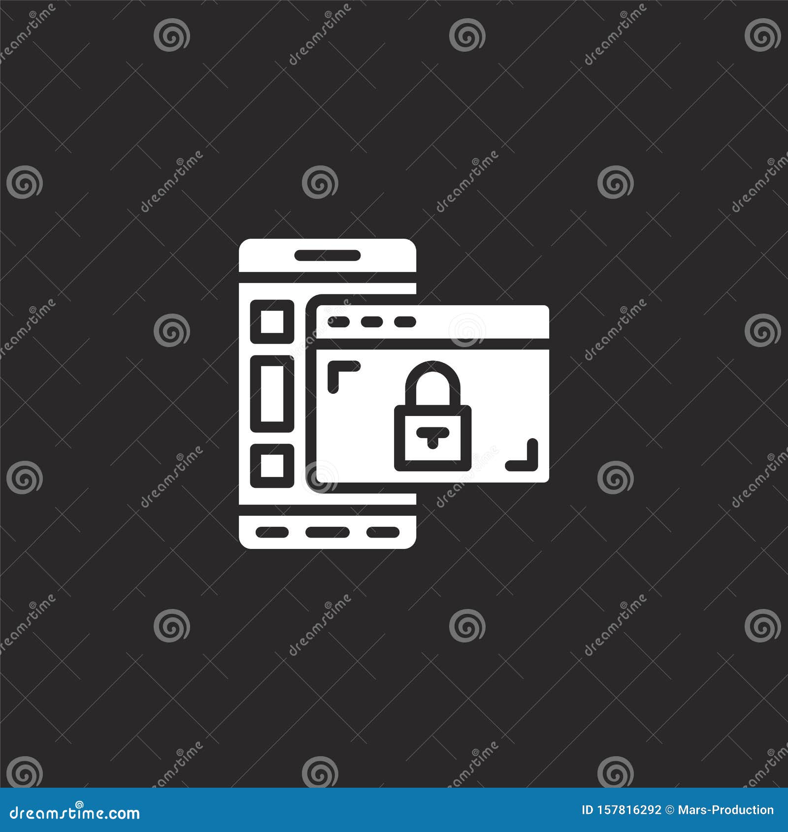 Encrypted Icon. Filled Encrypted Icon for Website Design and Mobile ...
