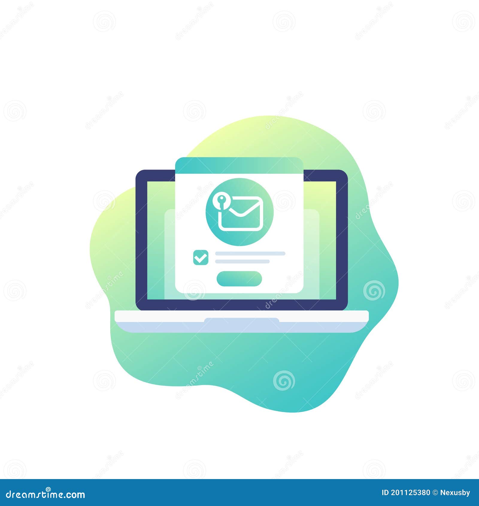 Encrypted Message, Mail Security Vector Icon Stock Illustration ...