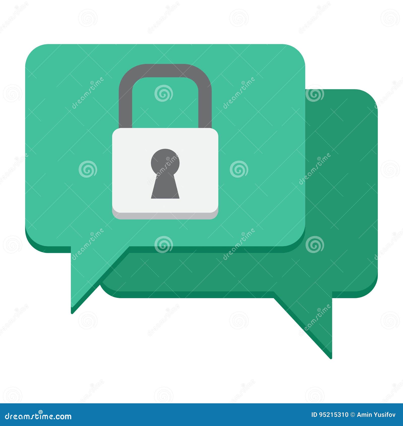 Encrypted Messaging Flat Icon, Security Stock Vector - Illustration of ...
