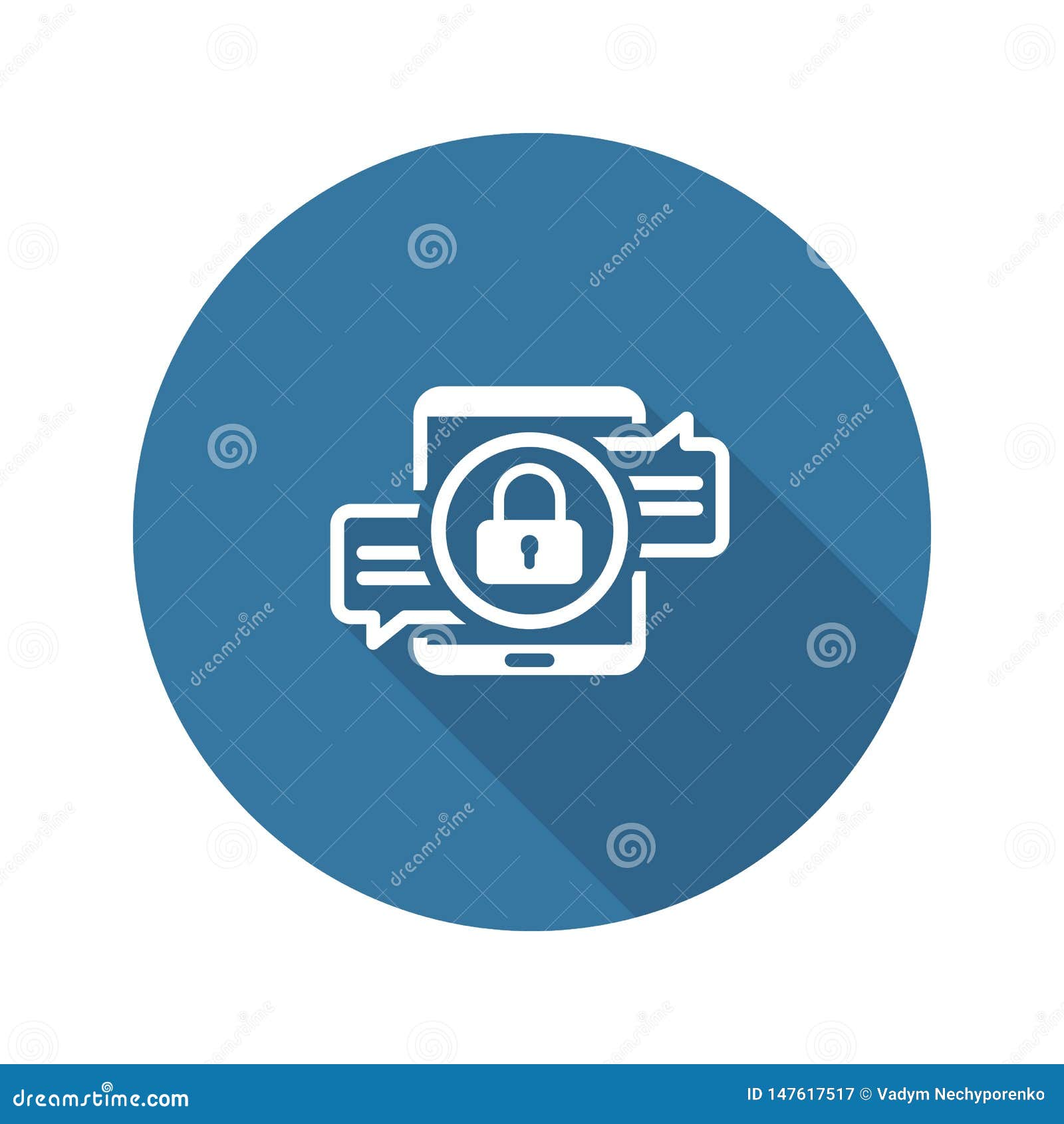 Encrypted Messaging Icon. Flat Design Stock Illustration - Illustration ...