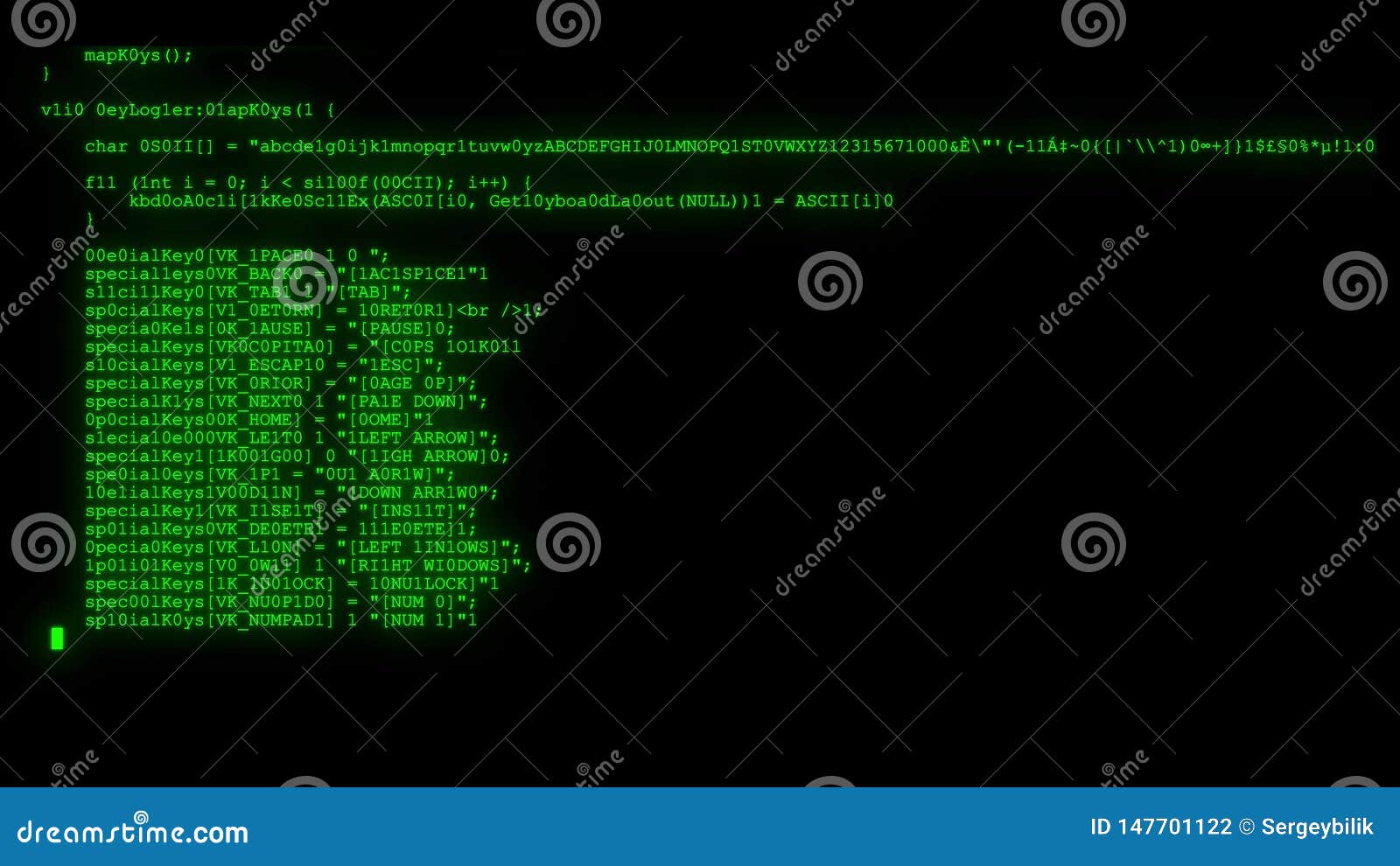 Encrypted Programming Security Hacking Code Data Flow Stream On Display New Quality Numbers