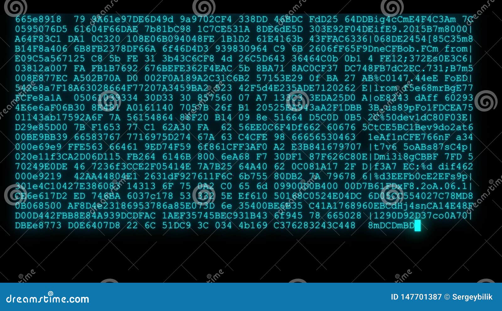 Encrypted Programming Security Hacking Code Data Flow Stream on Display New Quality Numbers ...