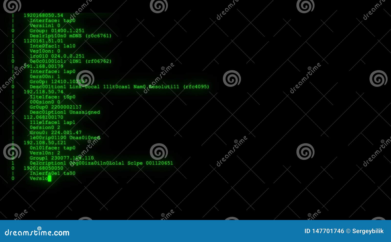 Encrypted Programming Security Hacking Code Data Flow Stream On Display New Quality Numbers ...