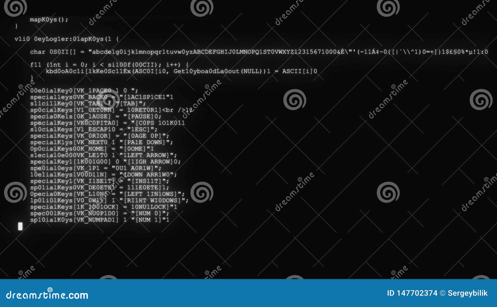 Encrypted Programming Security Hacking Code Data Flow Stream On Display New Quality Numbers