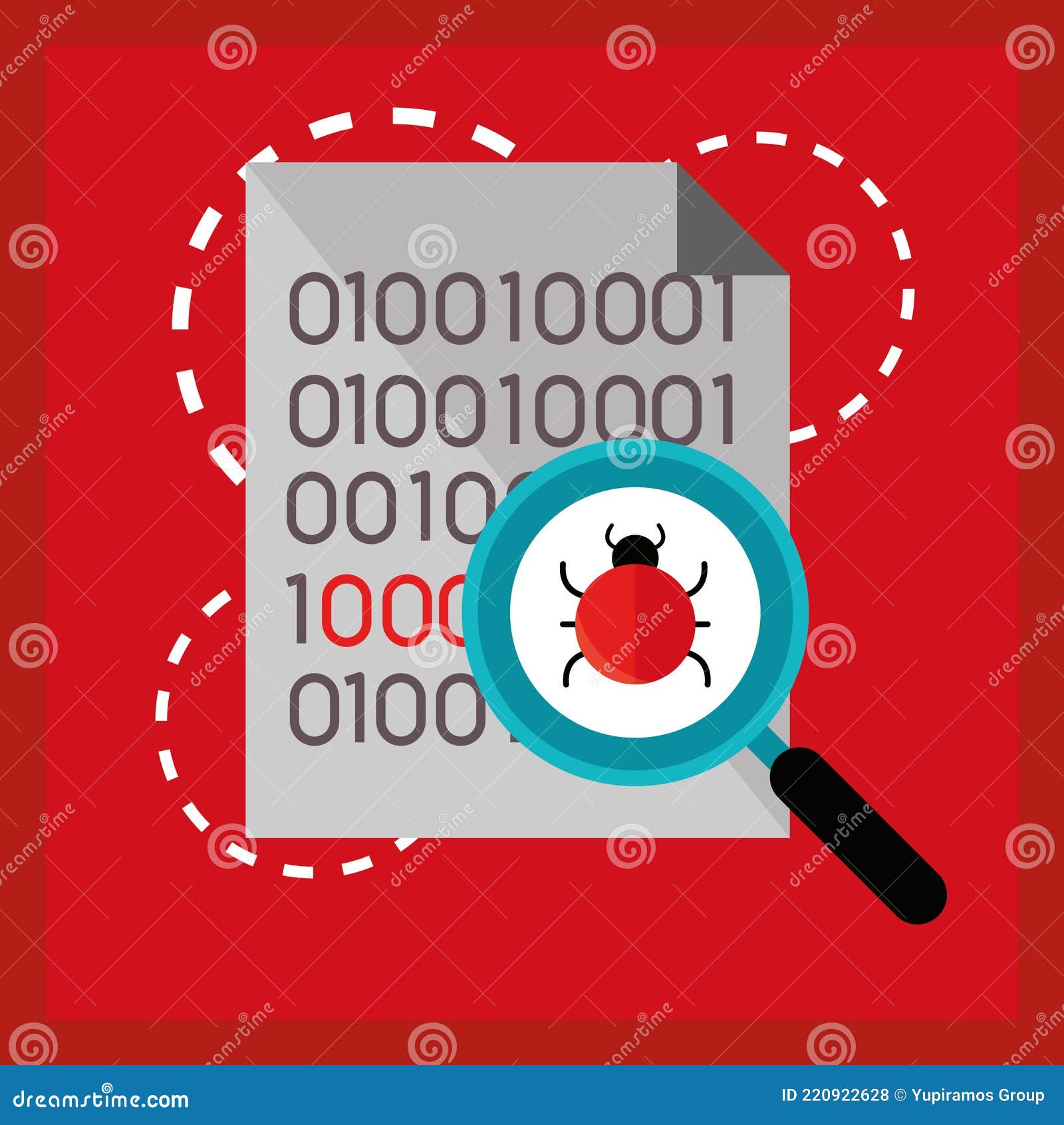 Encryption analysis virus stock vector. Illustration of encryption ...