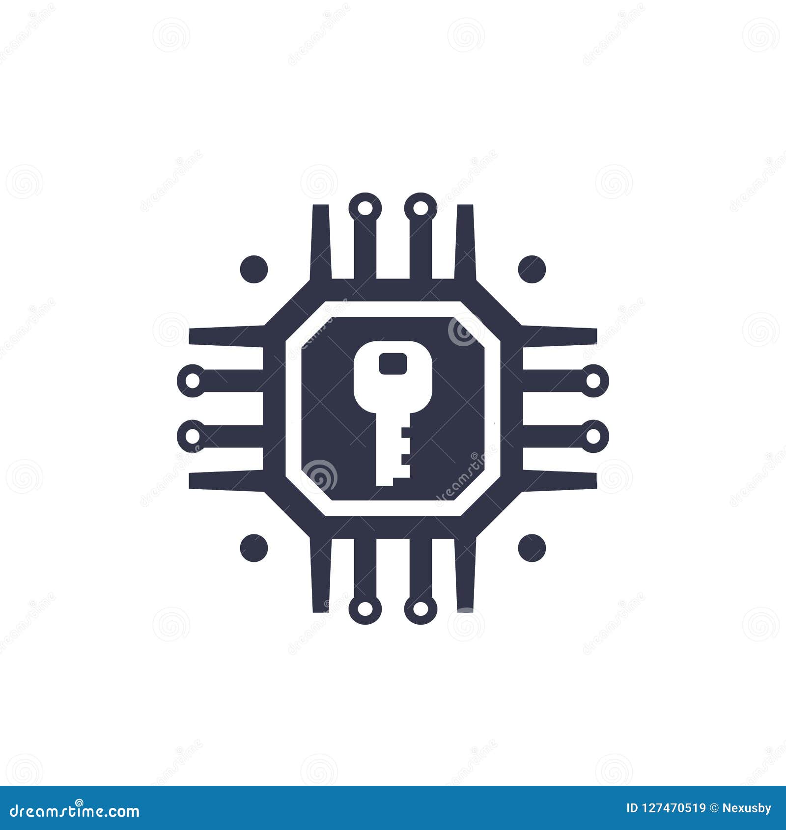 Encryption, Cryptography Vector Linear Icon | CartoonDealer.com #124248270