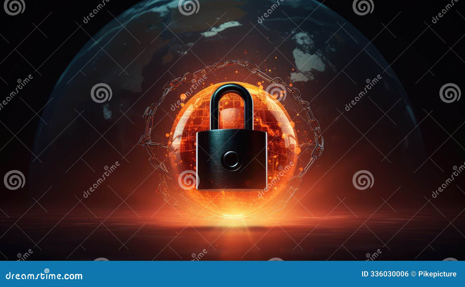 Encryption Cyber Security Orange Stock Illustration - Illustration of ...
