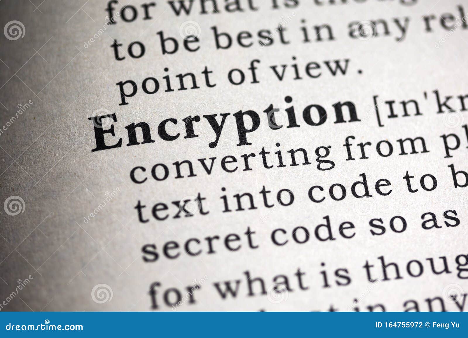 Definition of the Word Encryption Stock Photo - Image of dictionary ...