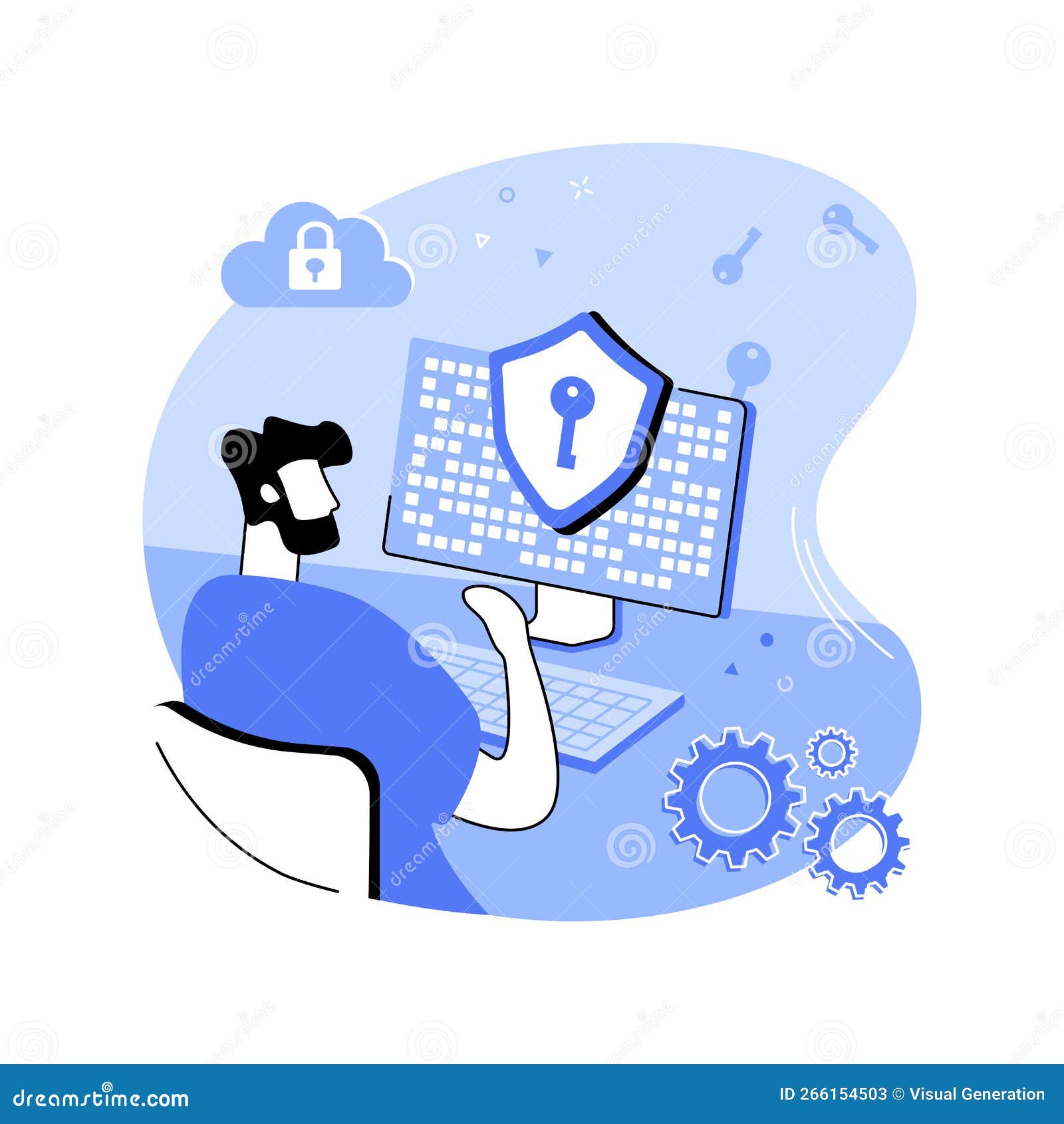 Encryption Isolated Cartoon Vector Illustrations. Stock Vector ...